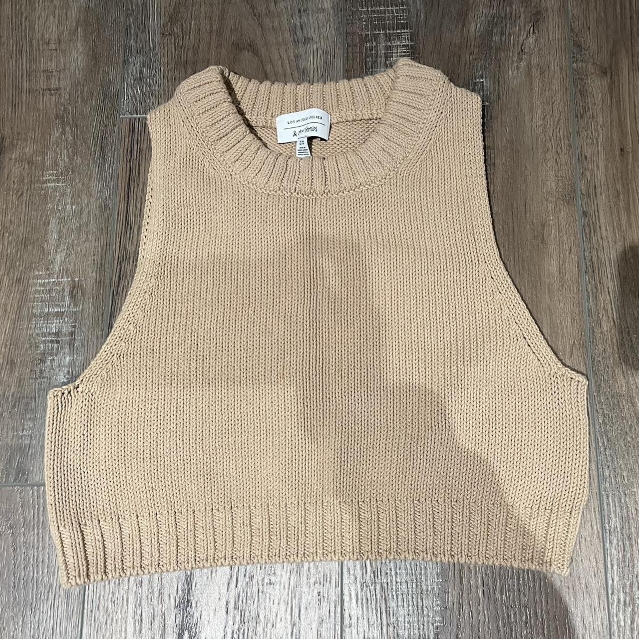 & Other Stories Women's Tan Crop-top | Depop