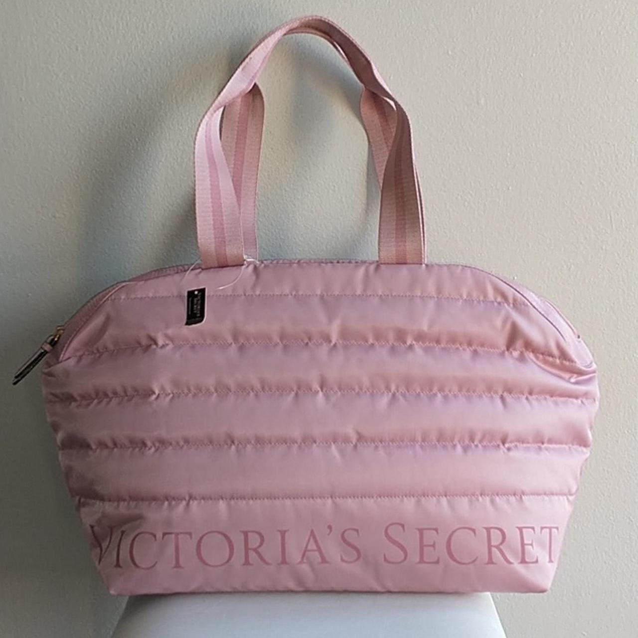 Victoria Secret Quilted Puffer Duffle Bag - Depop