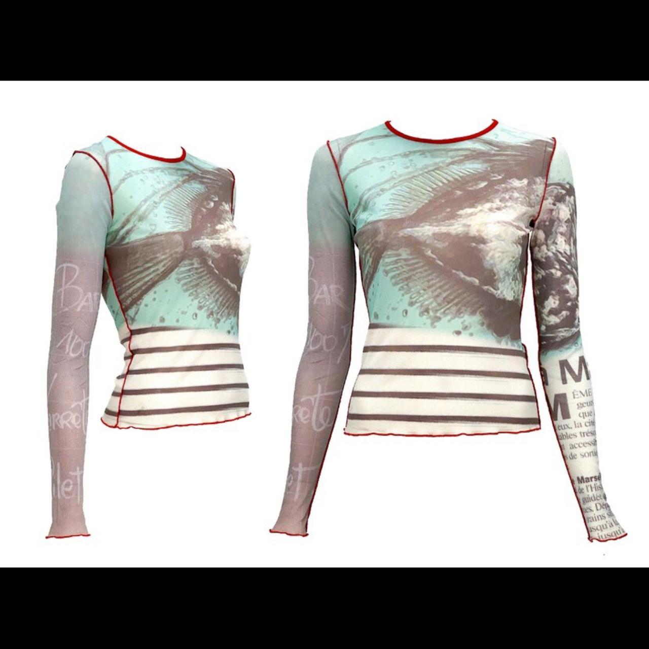 Small cop copine mesh top print - Depop