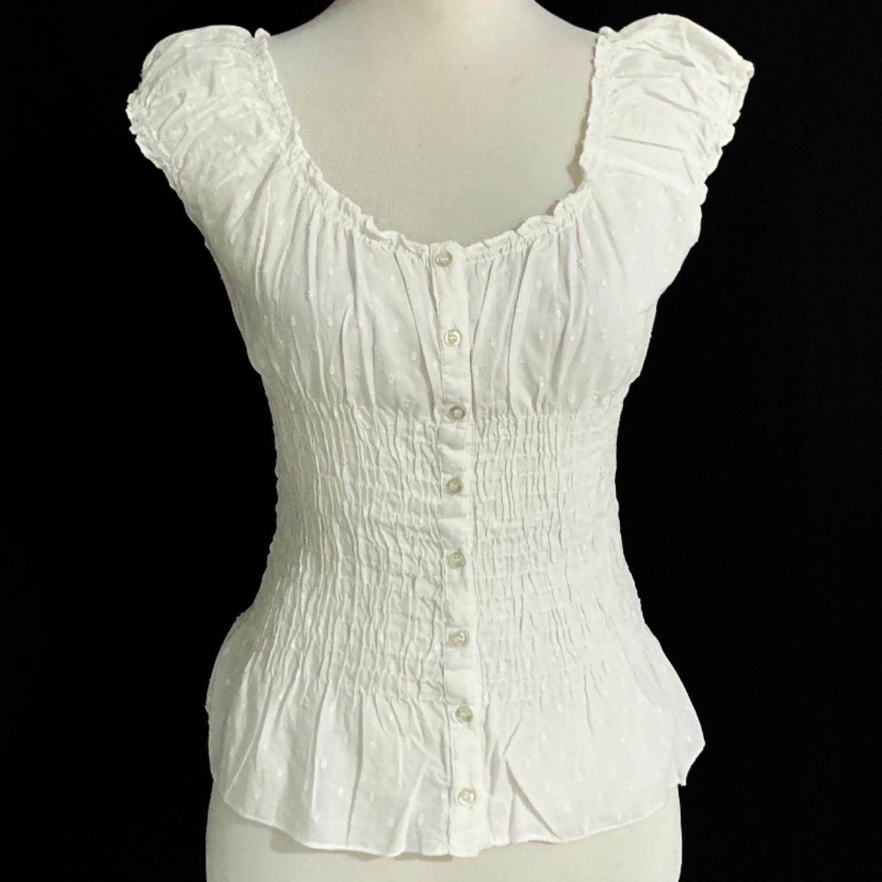 white night gown top vibe - Depop