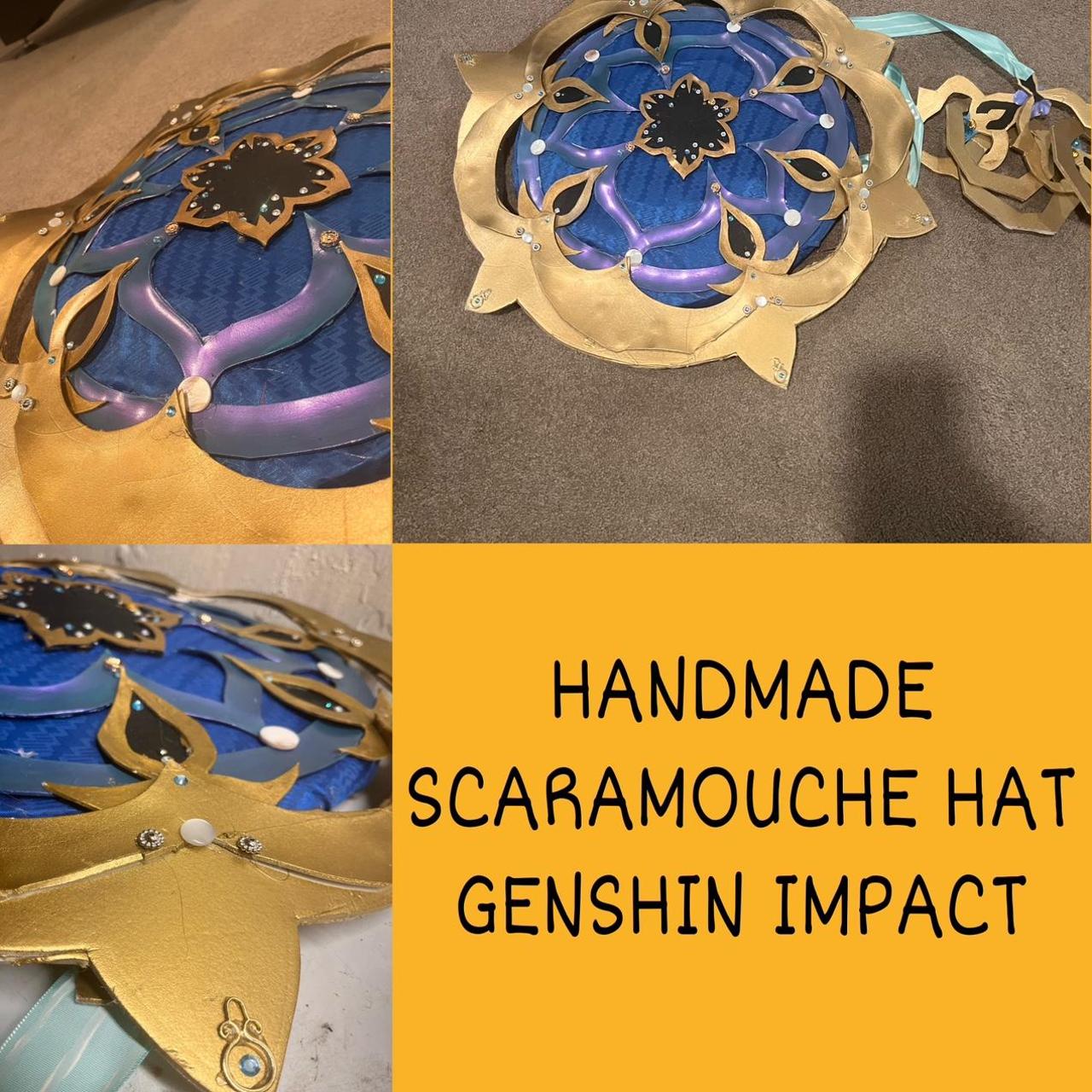 🖤SCARAMOUCHE HAT-HANDMADE💙 Genshin Impact FREE... - Depop