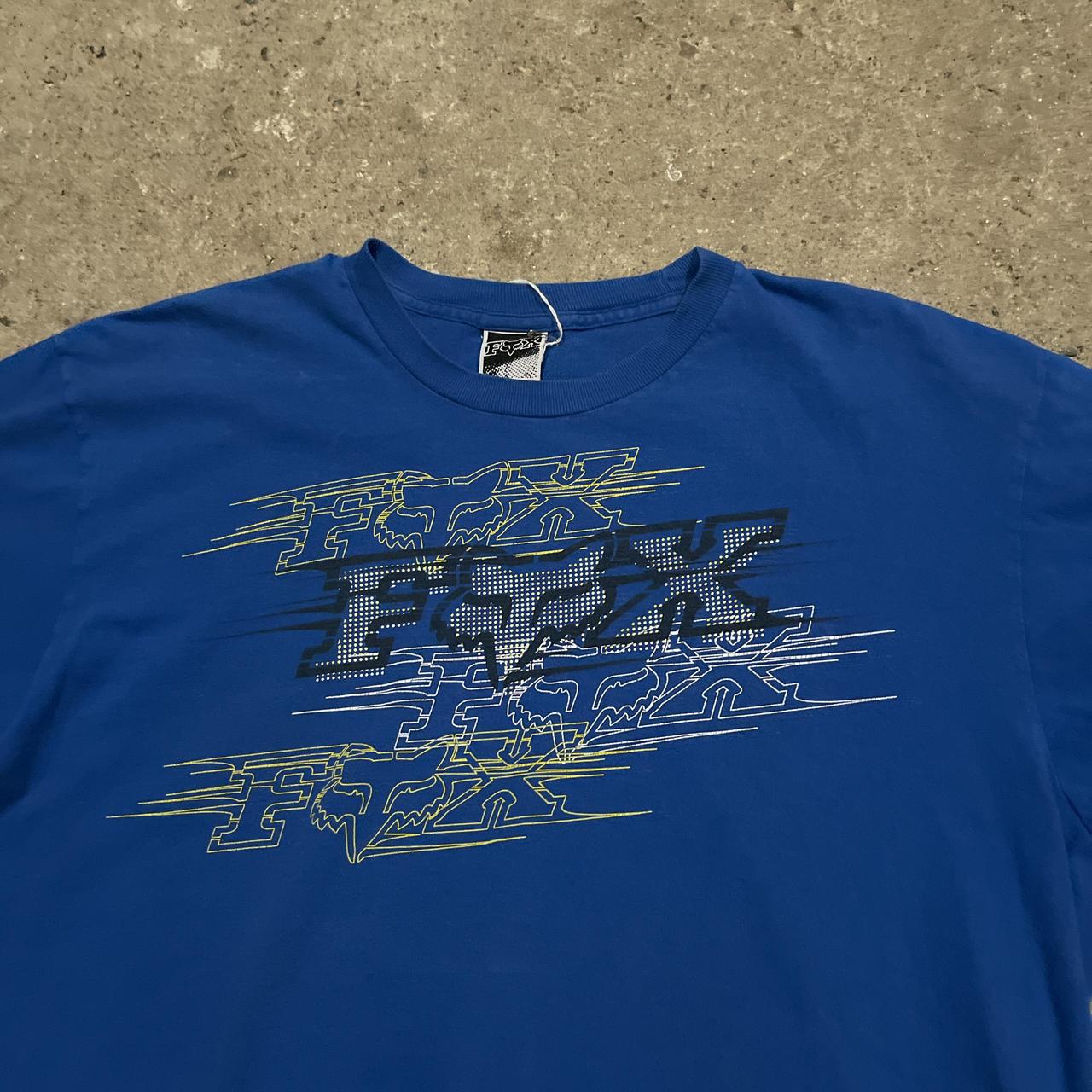 Vintage Y2K Fox racing graphic tee Size... - Depop