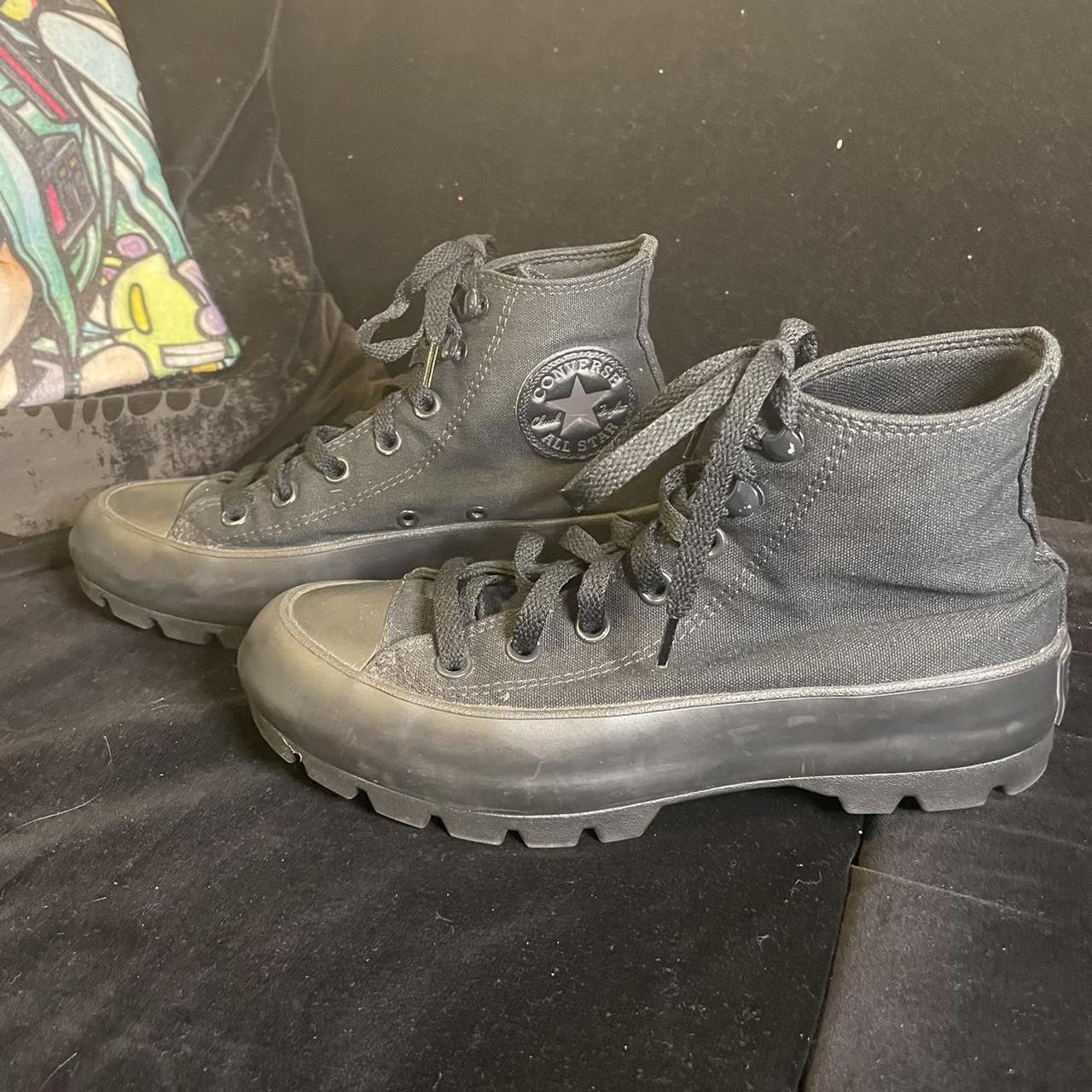 Converse Women's Black Trainers | Depop