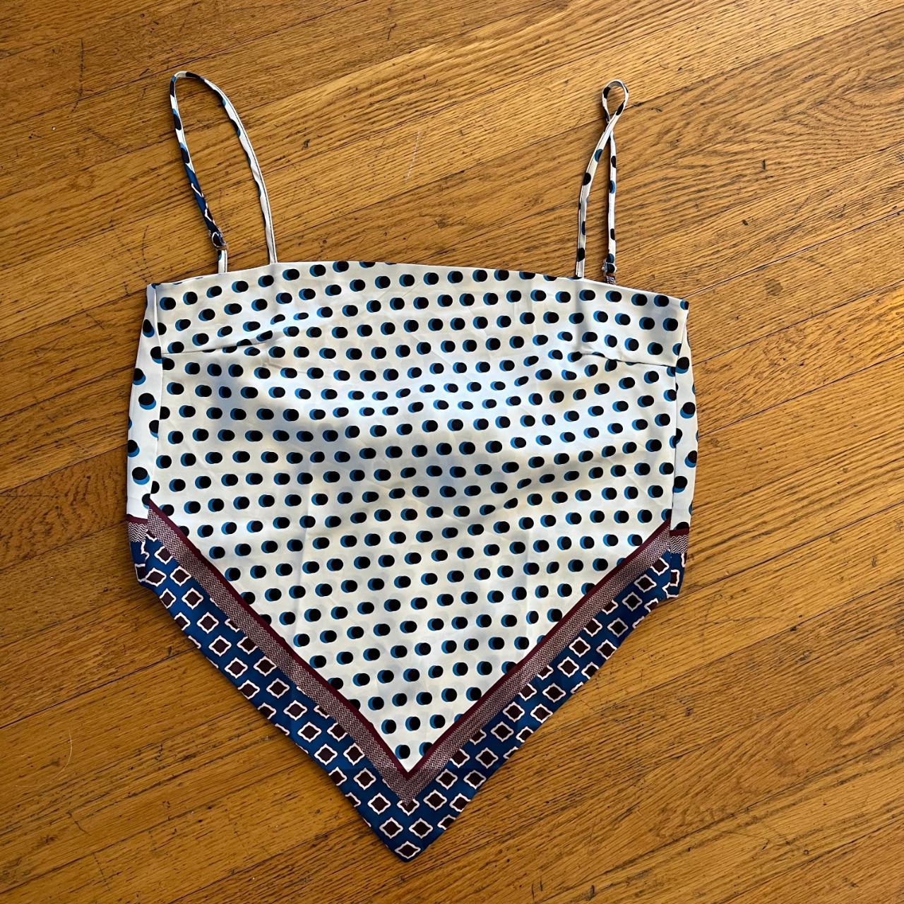 Handkerchief tie back crop top - Depop