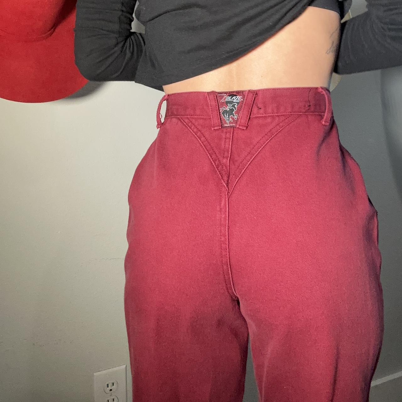 Vintage Blaze Jeans Bareback Maroonish/red... - Depop
