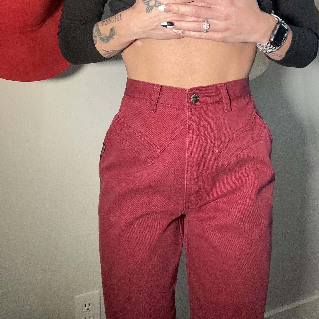 Vintage Blaze Jeans Bareback Maroonish/red... - Depop