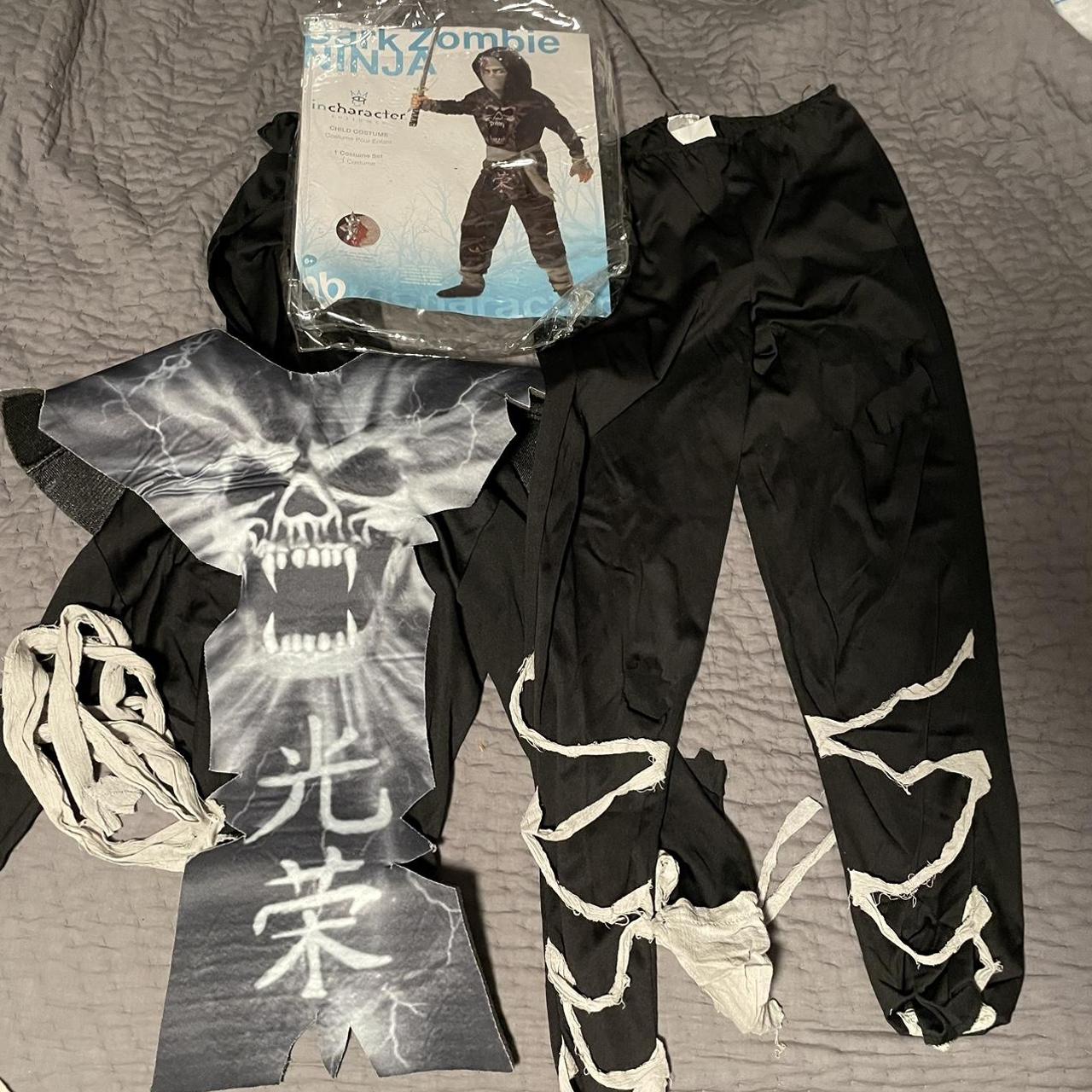 Dark zombie ninja costume child size Send... - Depop