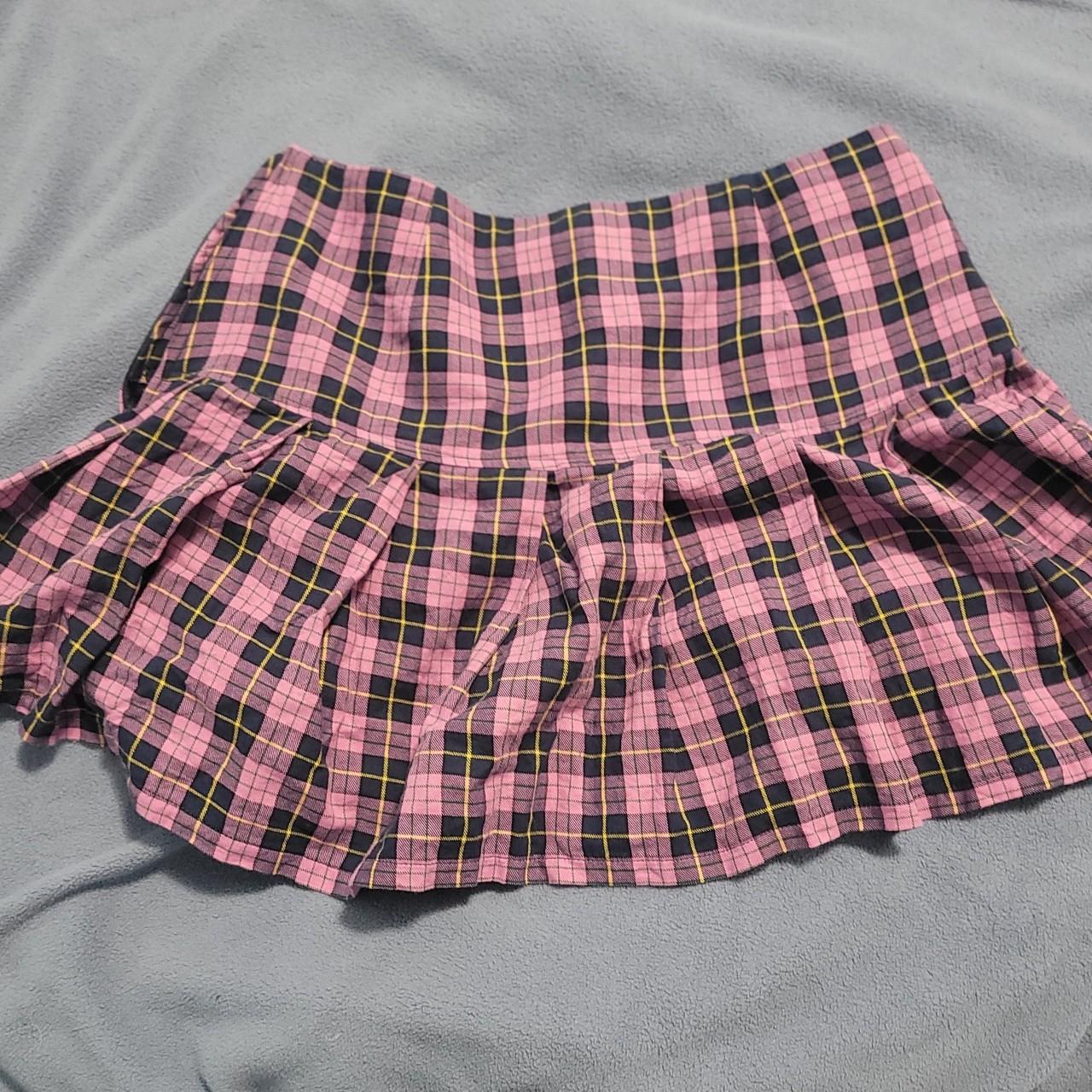 Purple Plaid Mini Skirt From Sugar Thrillz Zipper Depop