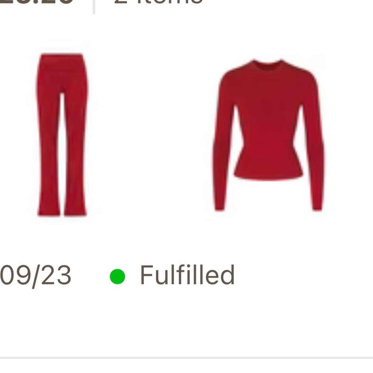 Skims brick fold over set Xs top but can fit... - Depop