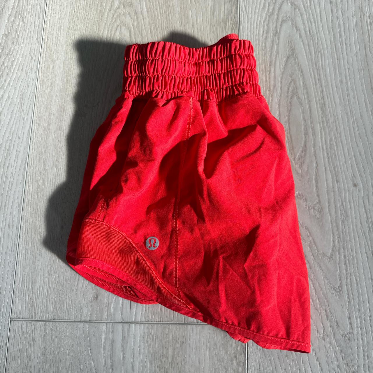 Red Lululemon Size 2 Hotty Hots Worn Once - Depop