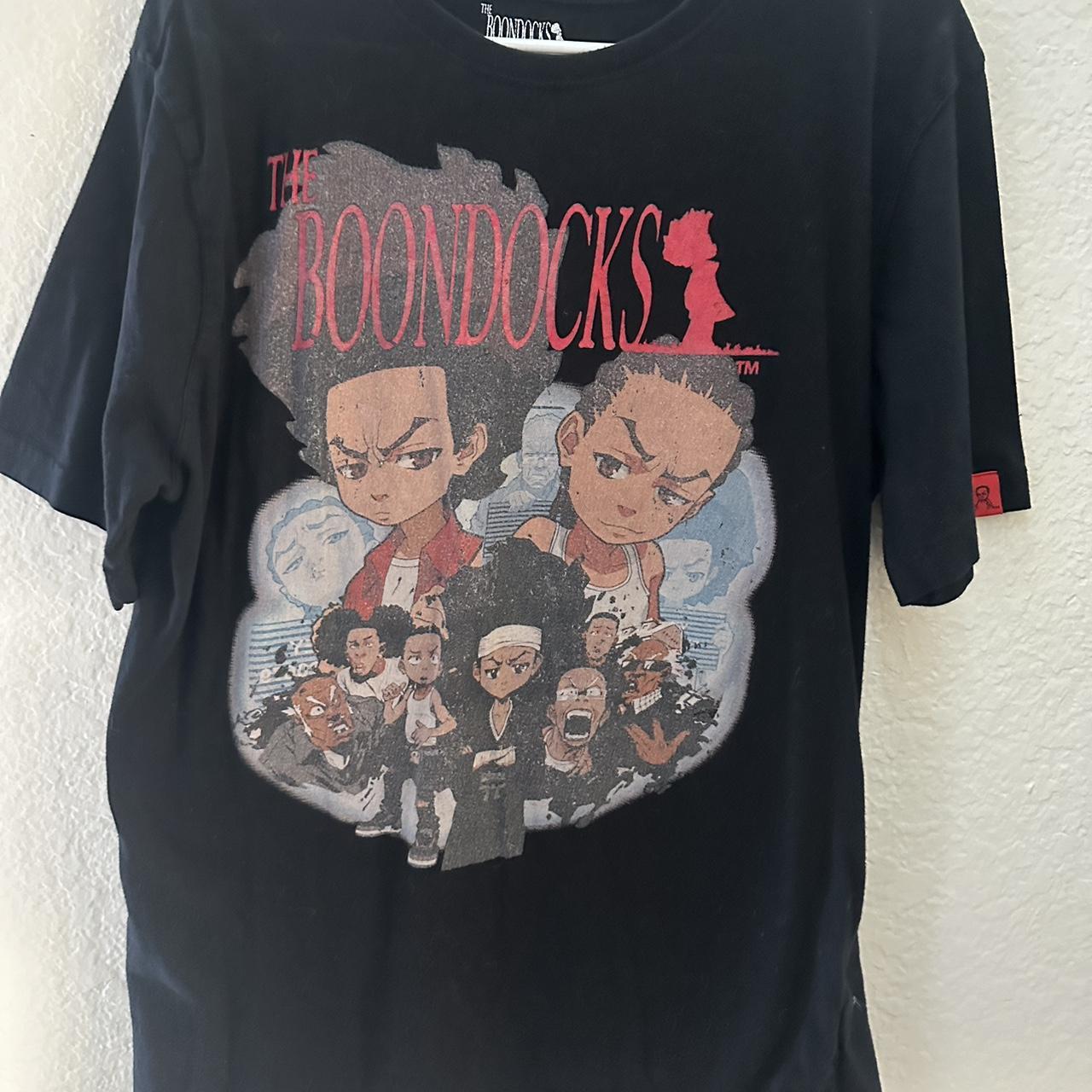 boondocks show graphic t shirt plain on back - Depop