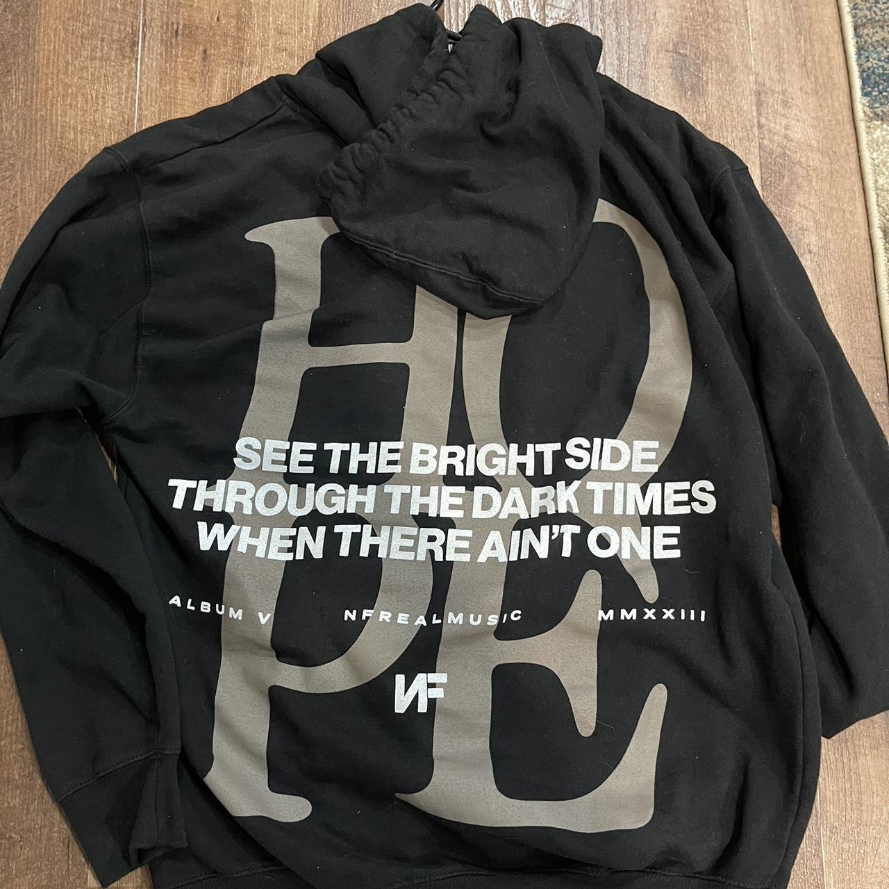 NF hoodie Black Gray size Medium Brand New... - Depop