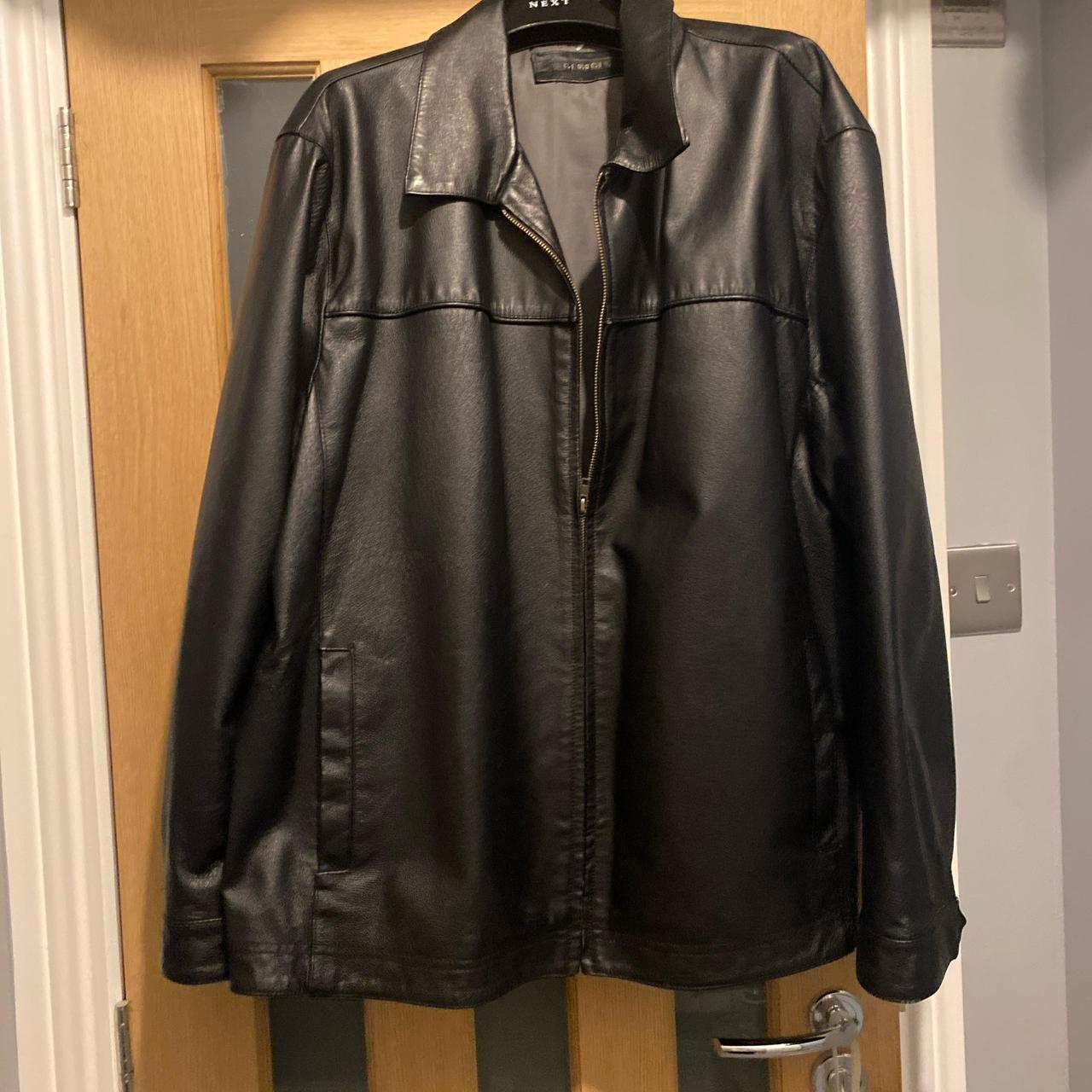 Size 12 leather jacket Oversized fit Worn a few... - Depop
