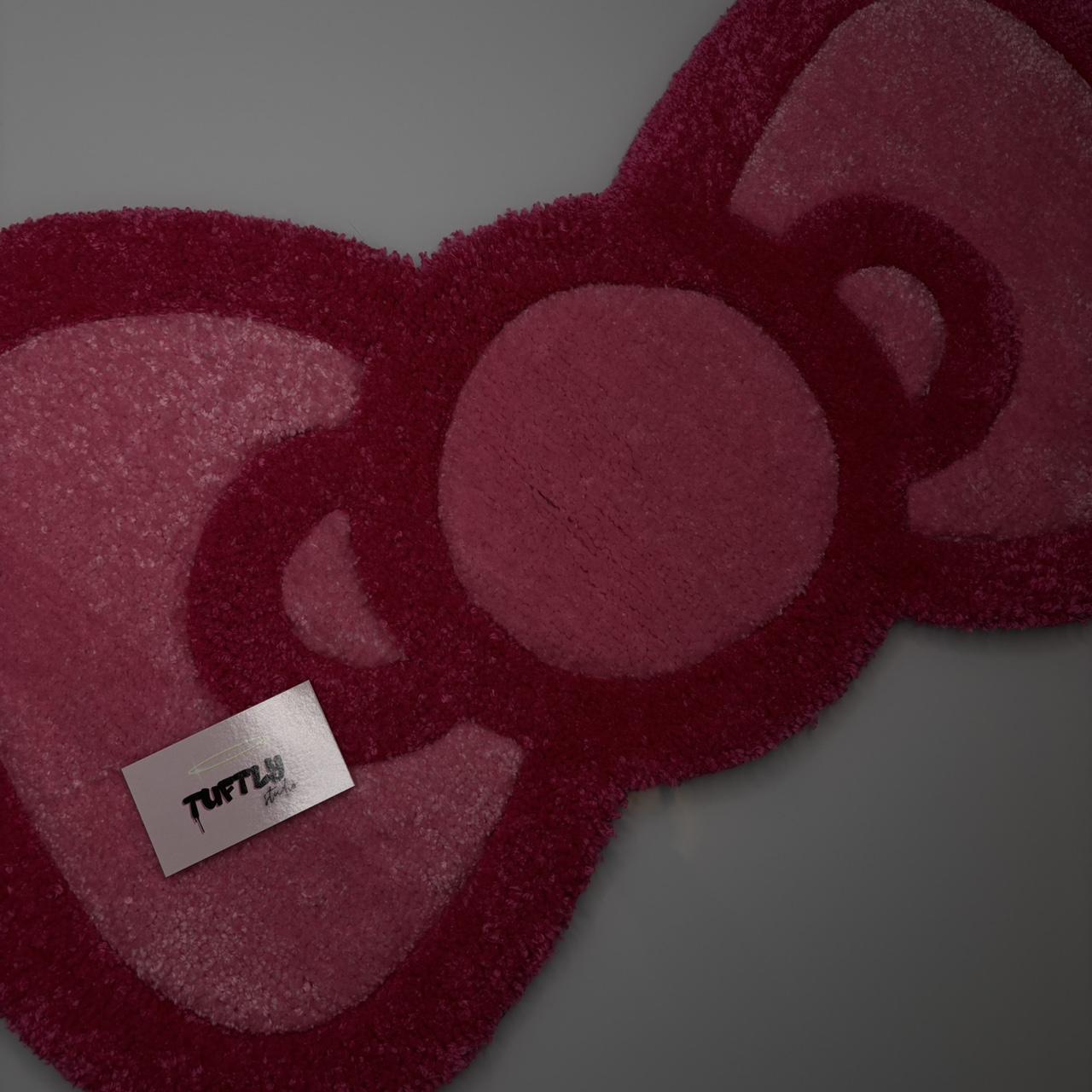 pink hello kitty bow tufted rug 27in. x... | Depop