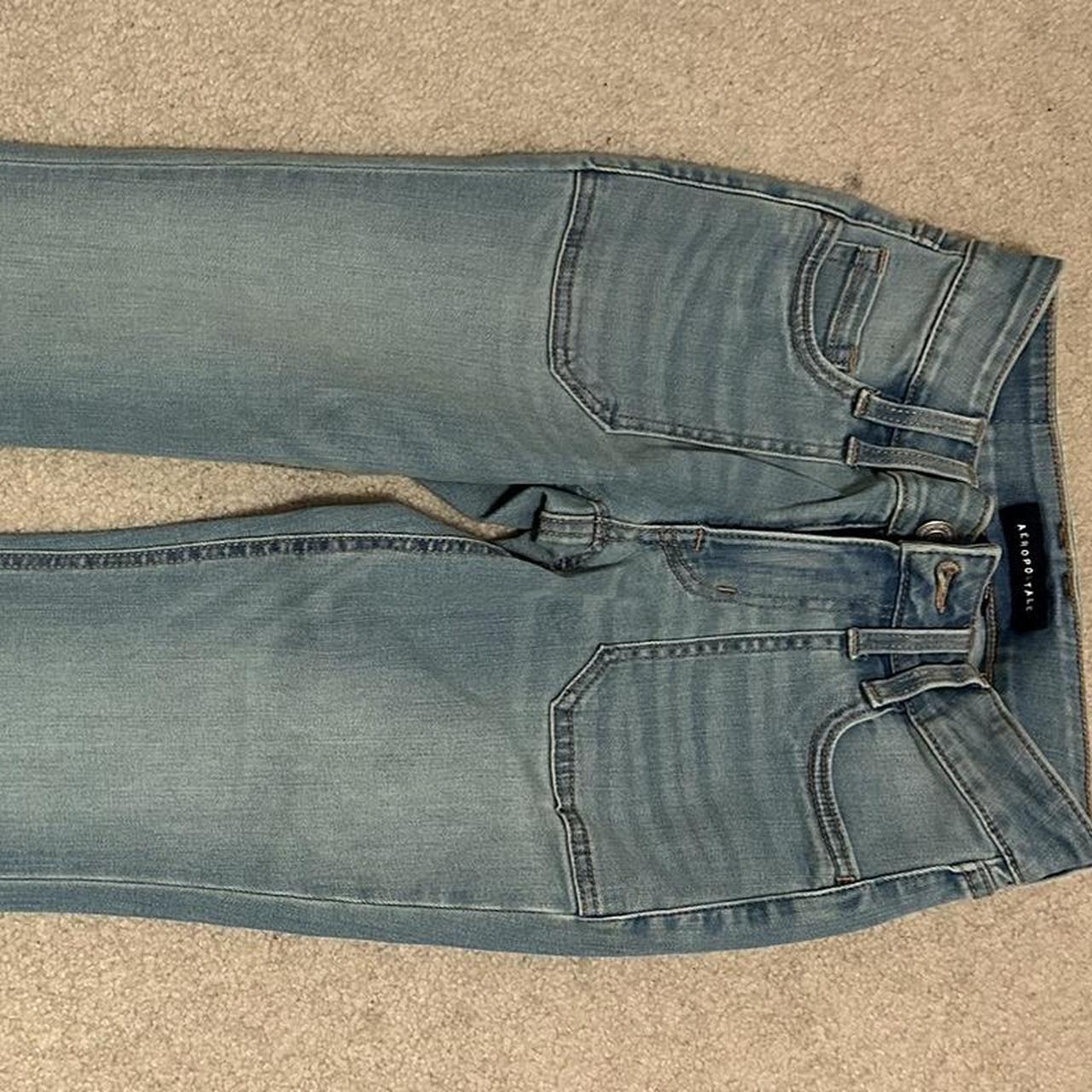 aero double zero blue vintage looking flair jeans!!!... - Depop