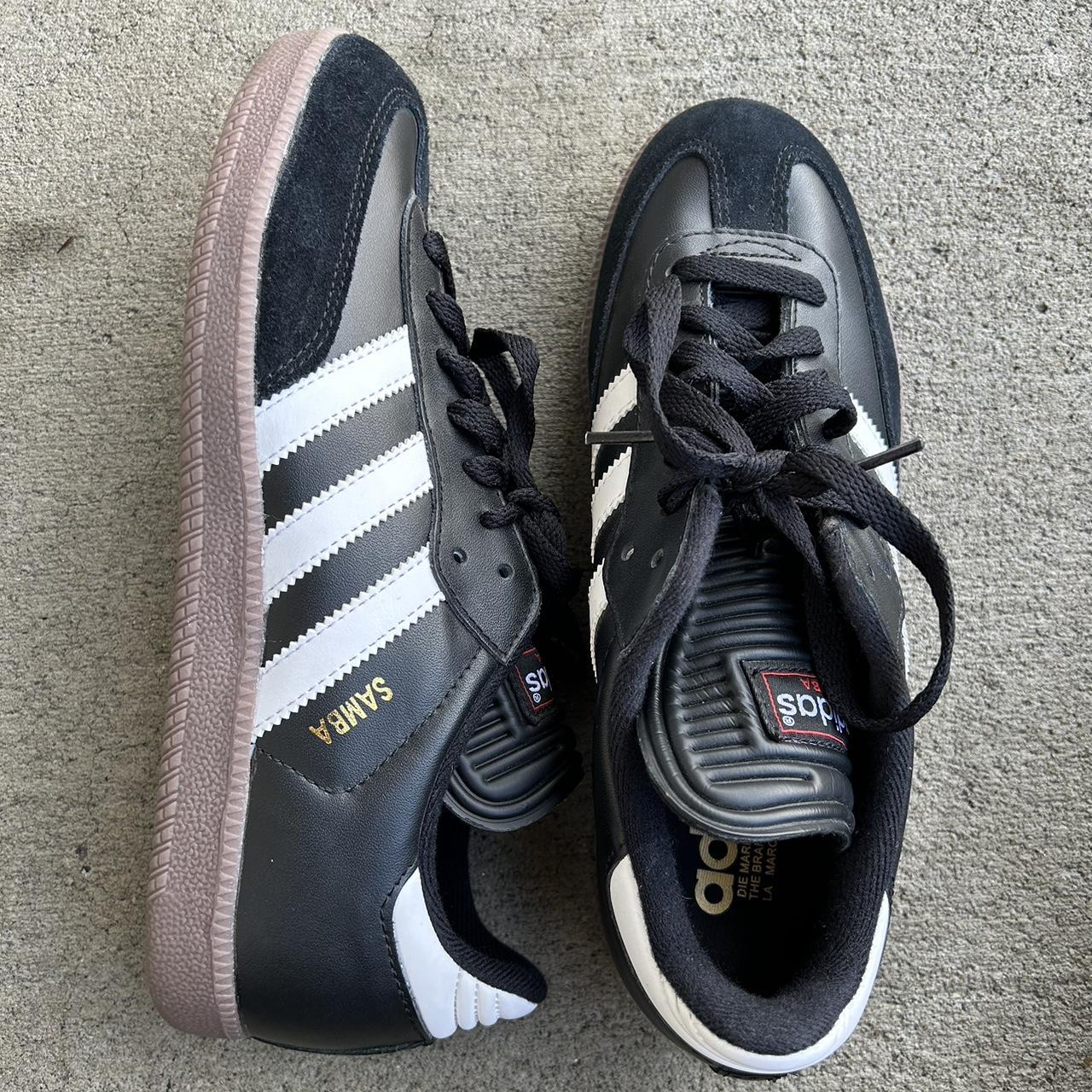Black addidas samba Size 7.5 in mens womans... - Depop