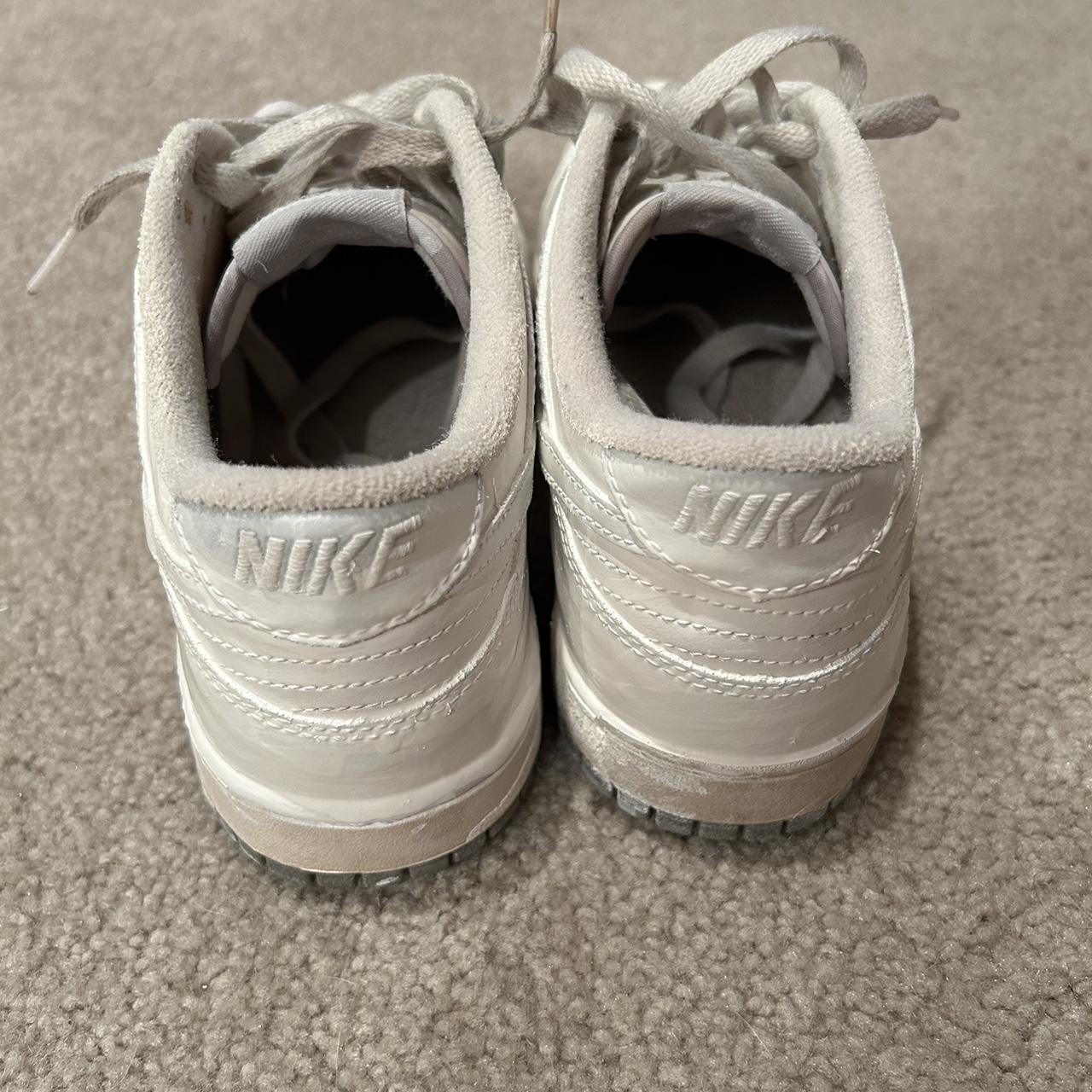 All white SPRAY PAINTED NIKE DUNKS Size 6 womans Ok... - Depop
