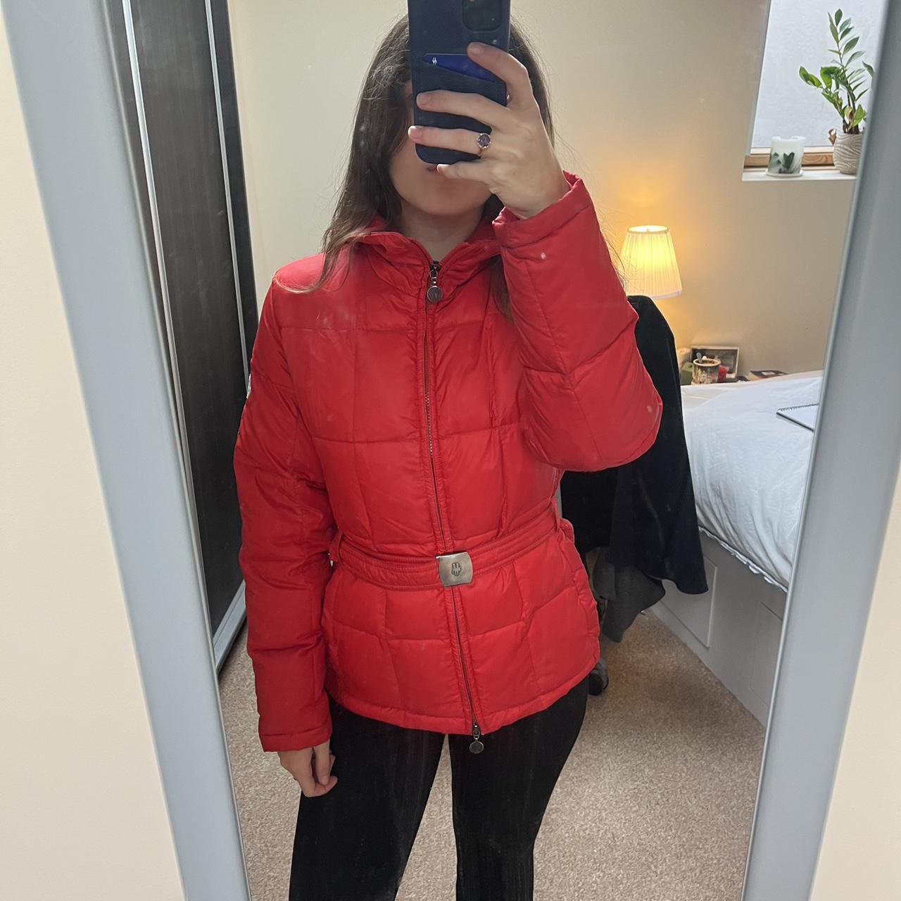 Red Moncler Puffer Stuffed With Real Down Feathers Depop