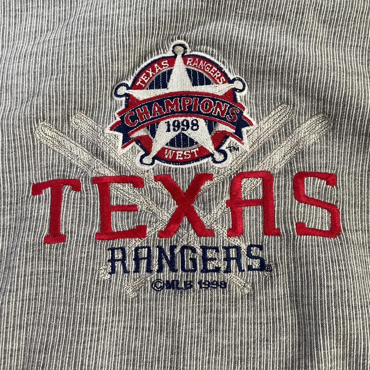 Vintage Texas Rangers Baseball CrewNeck Dated 1998... - Depop