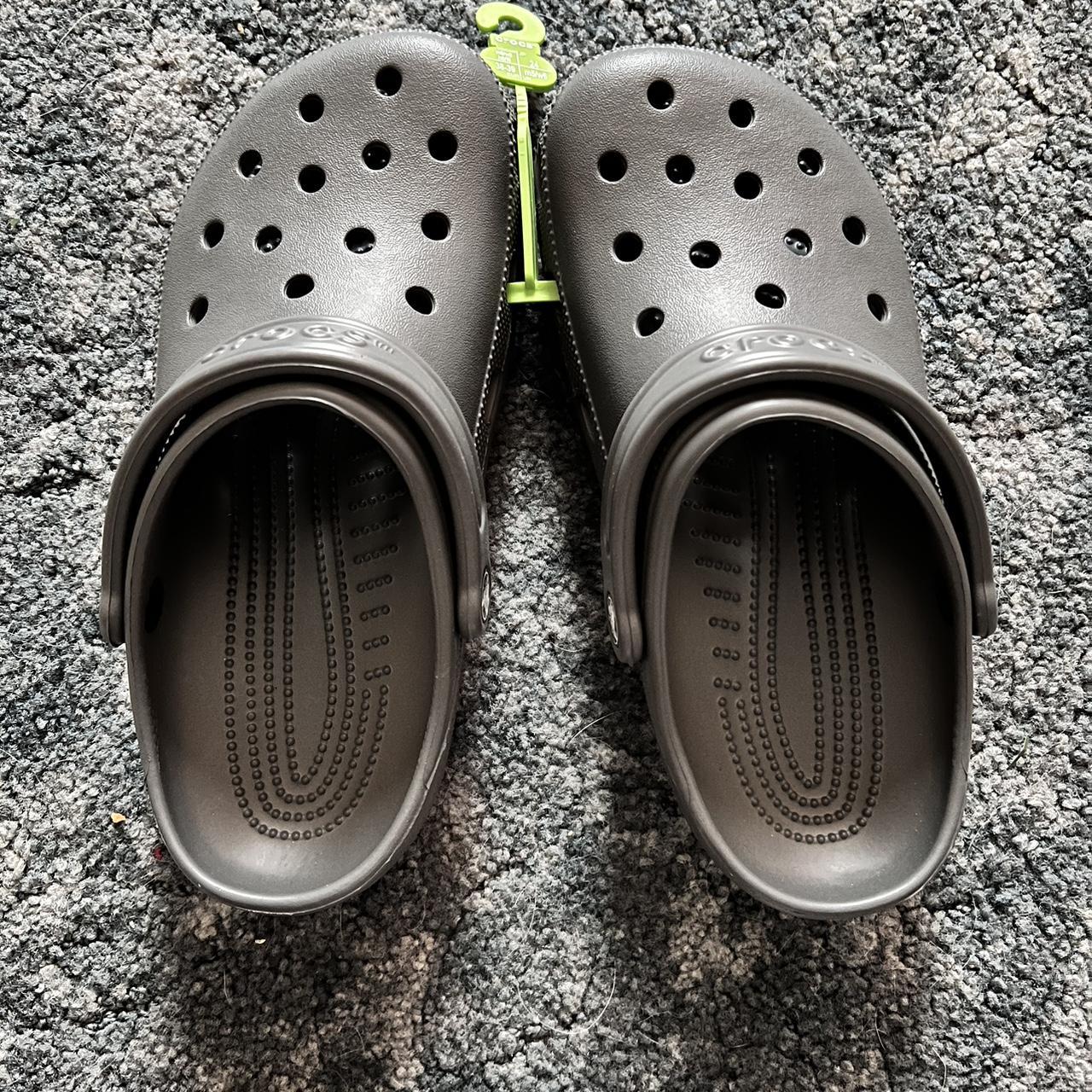 Grey Crocs, size 8 never worn before. - Depop