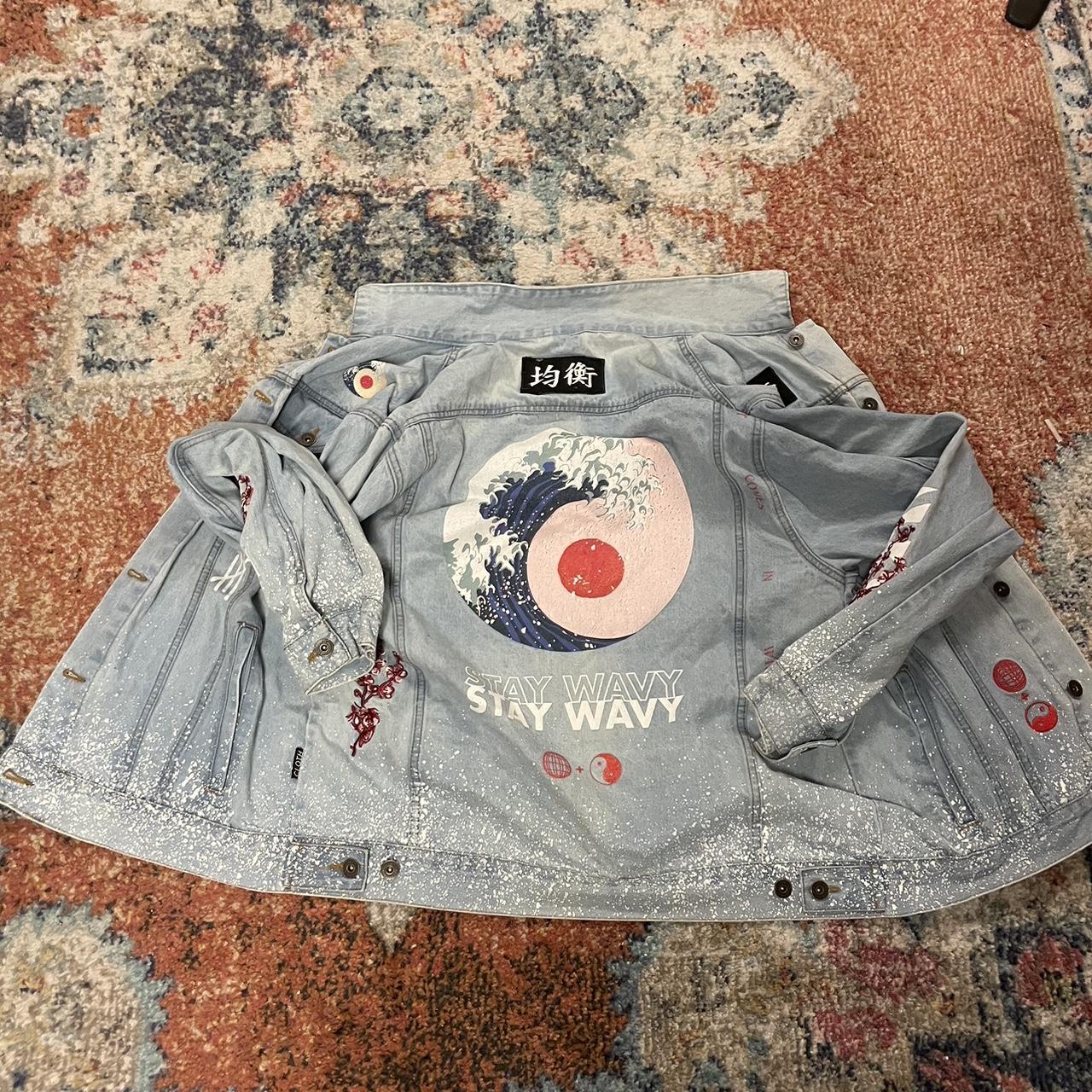 trademark brooklyn denim jacket size m always open... - Depop