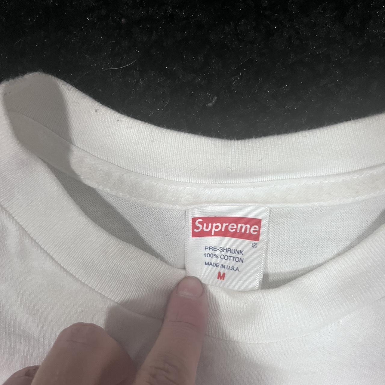 Supreme white box logo longsleeve never worn size... - Depop