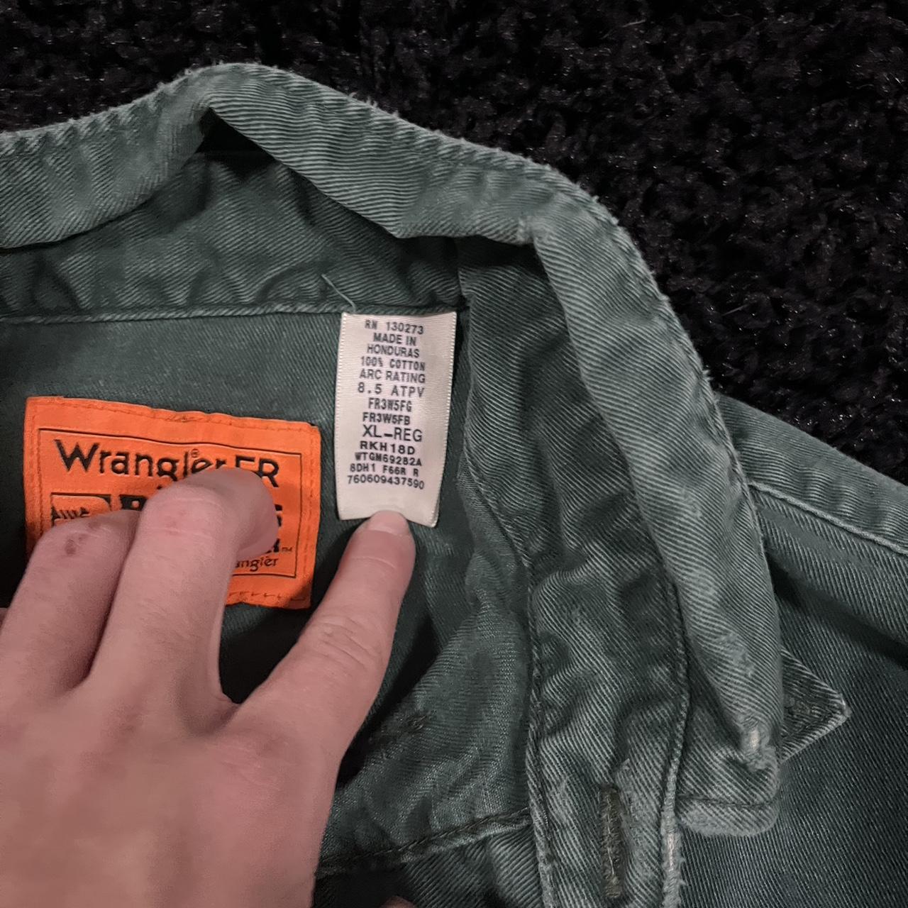 Wrangler Riggs workwear green denim jacket size XL... - Depop