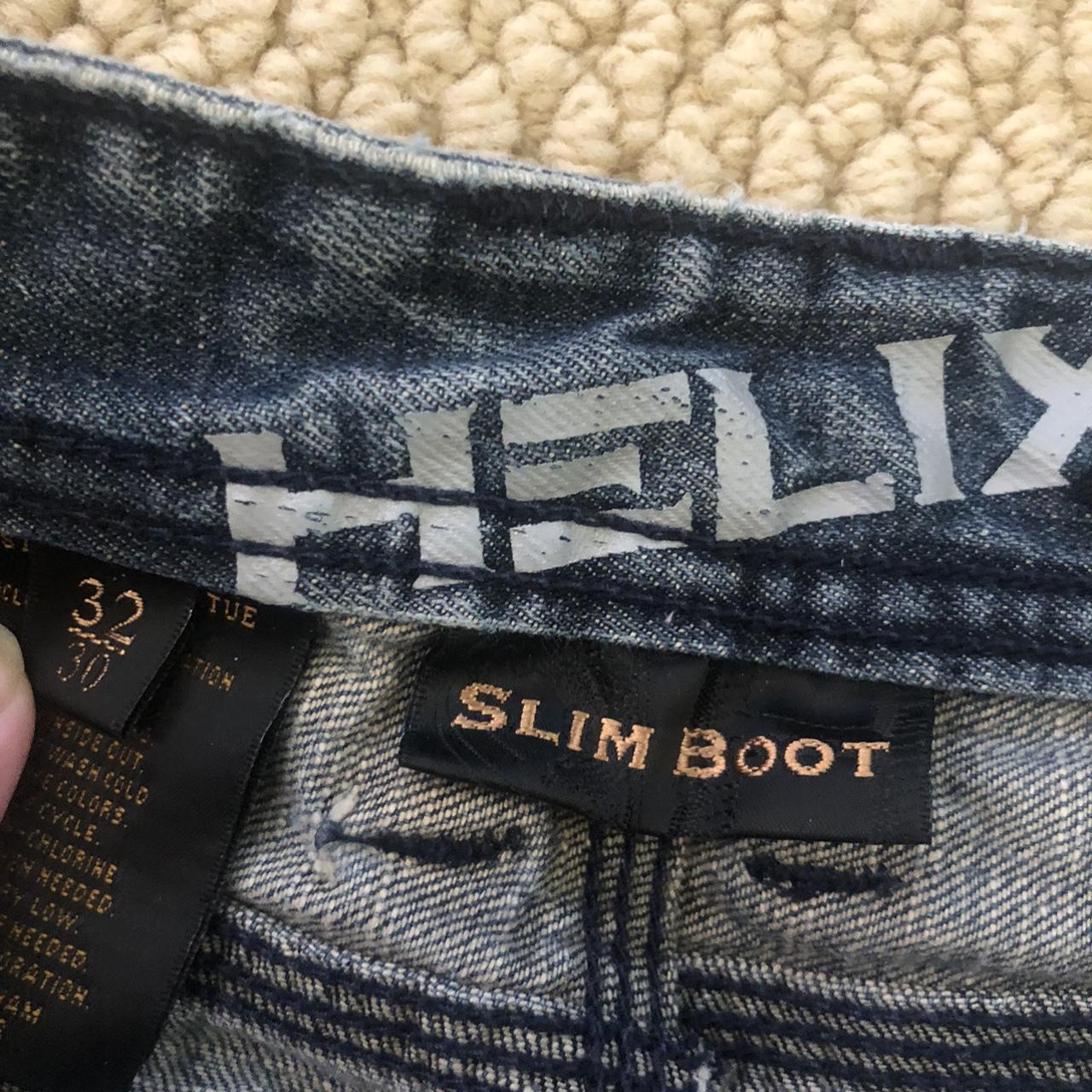 Vintage Helix Jeans Back pocket cross design Faded... - Depop