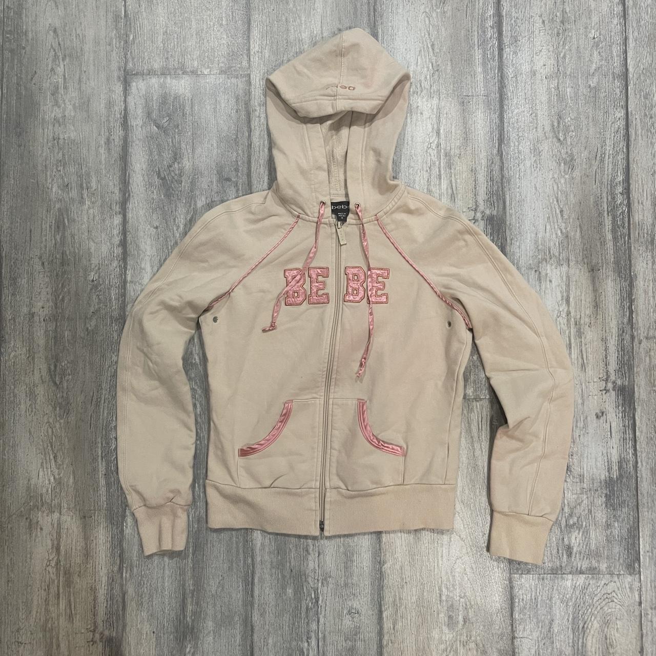 Y2k Bebe sport zip up hoodie Size M Measurements at... - Depop