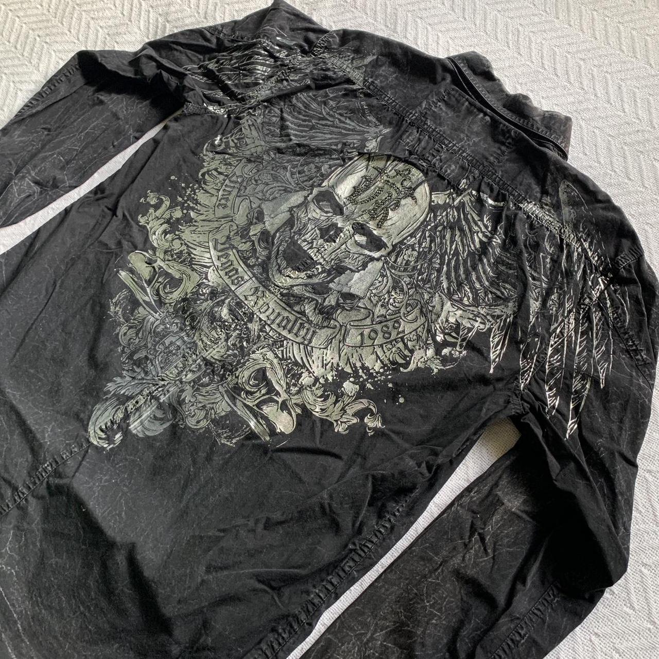 Y2K Vegas Royalty Men's Grunge Embellished Skull... - Depop