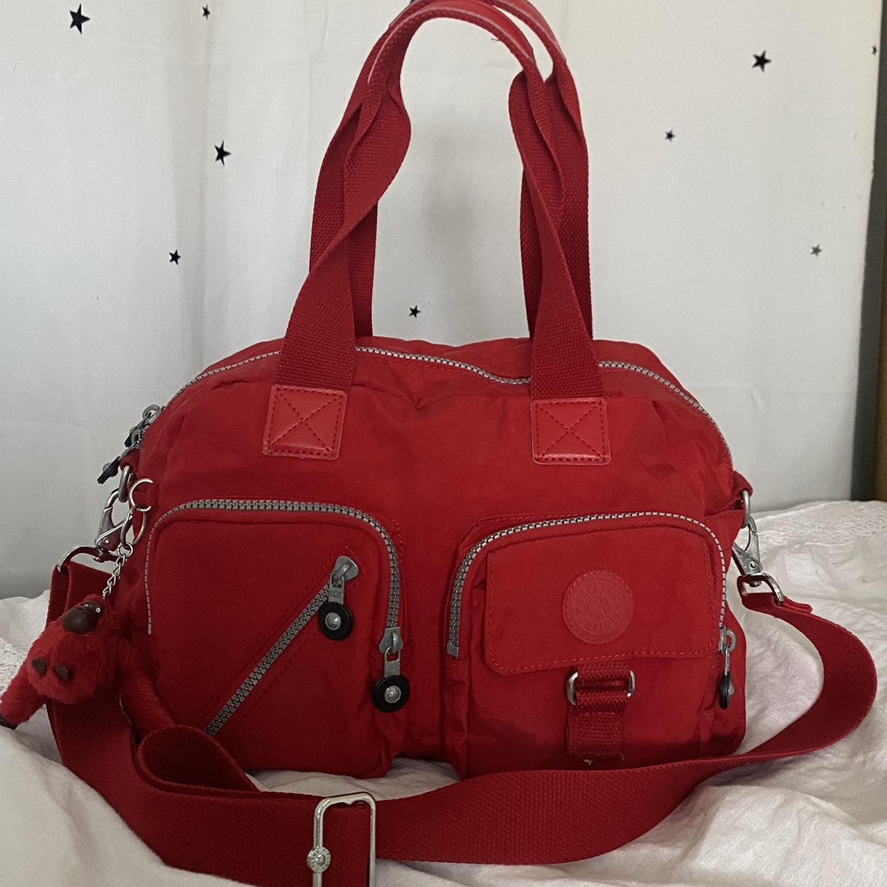 Authentic Kipling Cherry Red Crossbody... - Depop