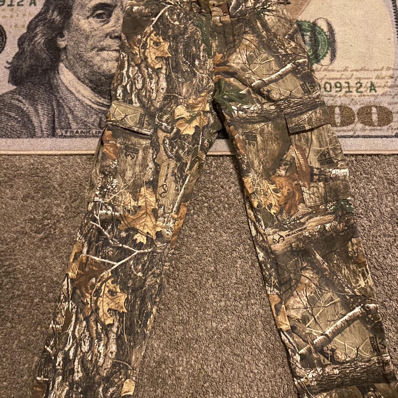 Realtree camouflage cargos Small Brand new worn... - Depop