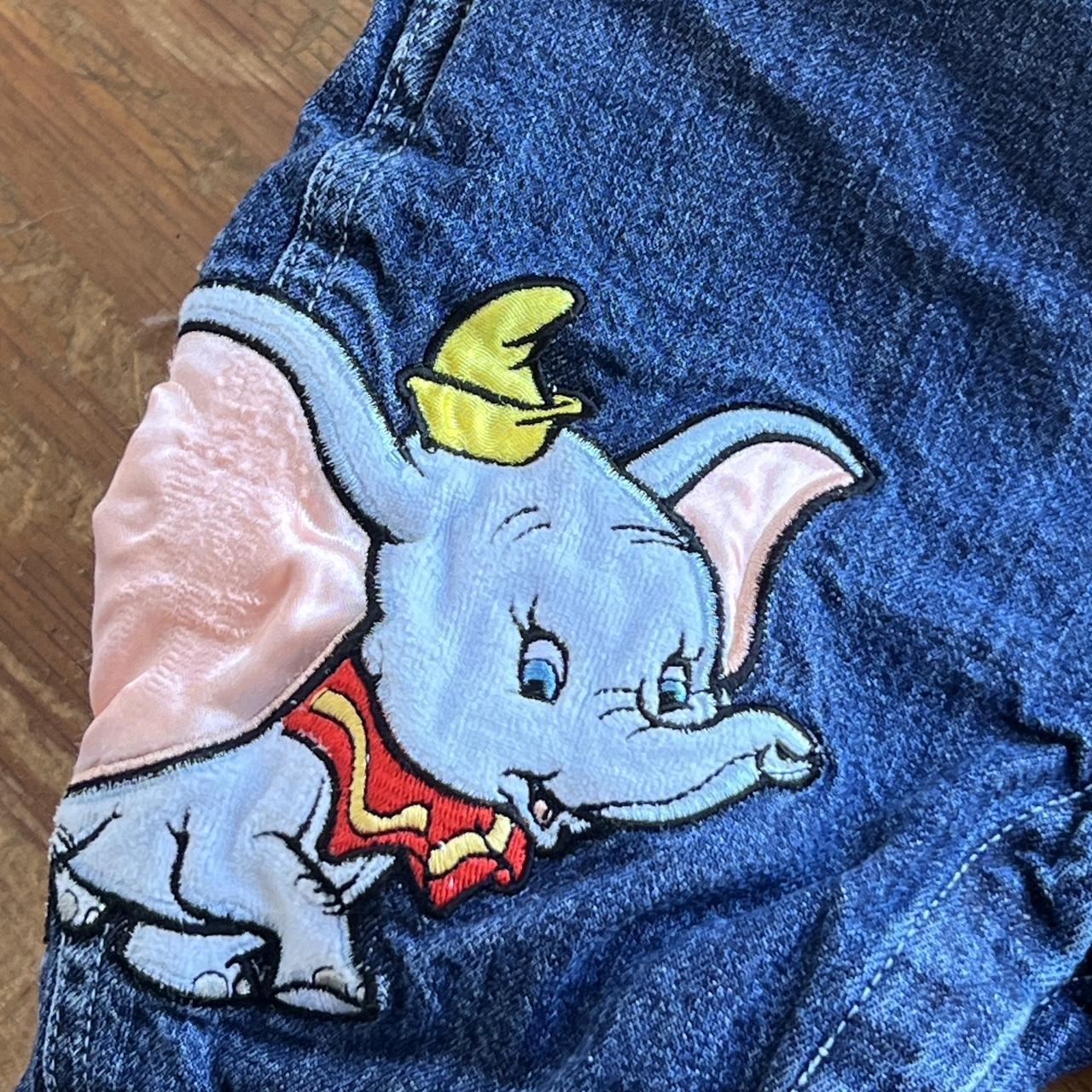 Disney Store, 6-9mo Dumbo Embroidery Jeans Vintage... - Depop