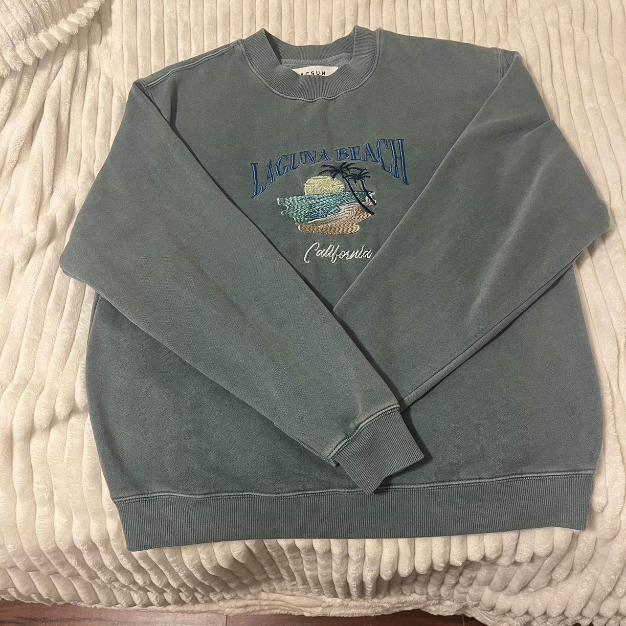 Green Laguna Beach PacSun crewneck - Depop
