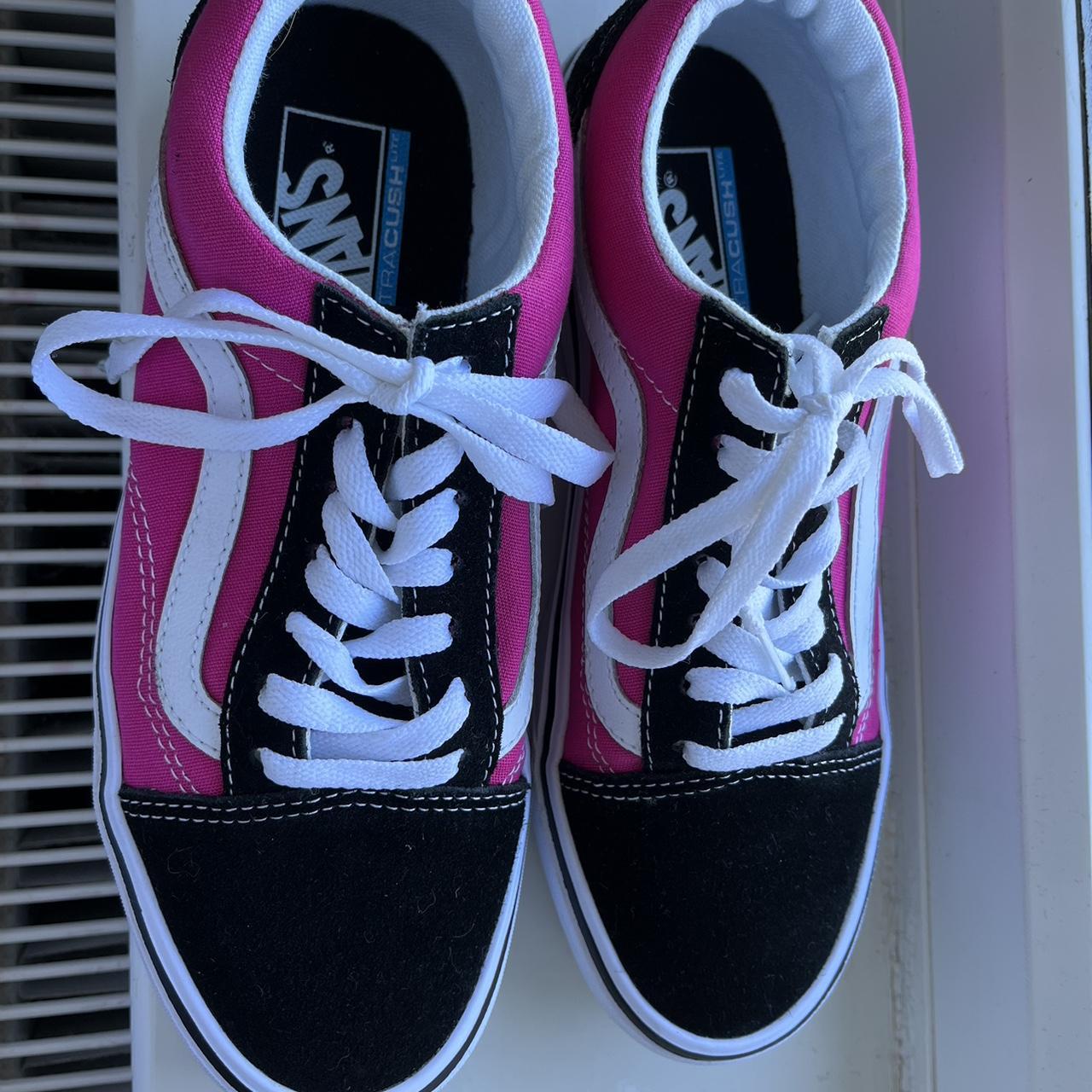 Vans Old Skool Lite (2-Tone) Pink and Black... - Depop