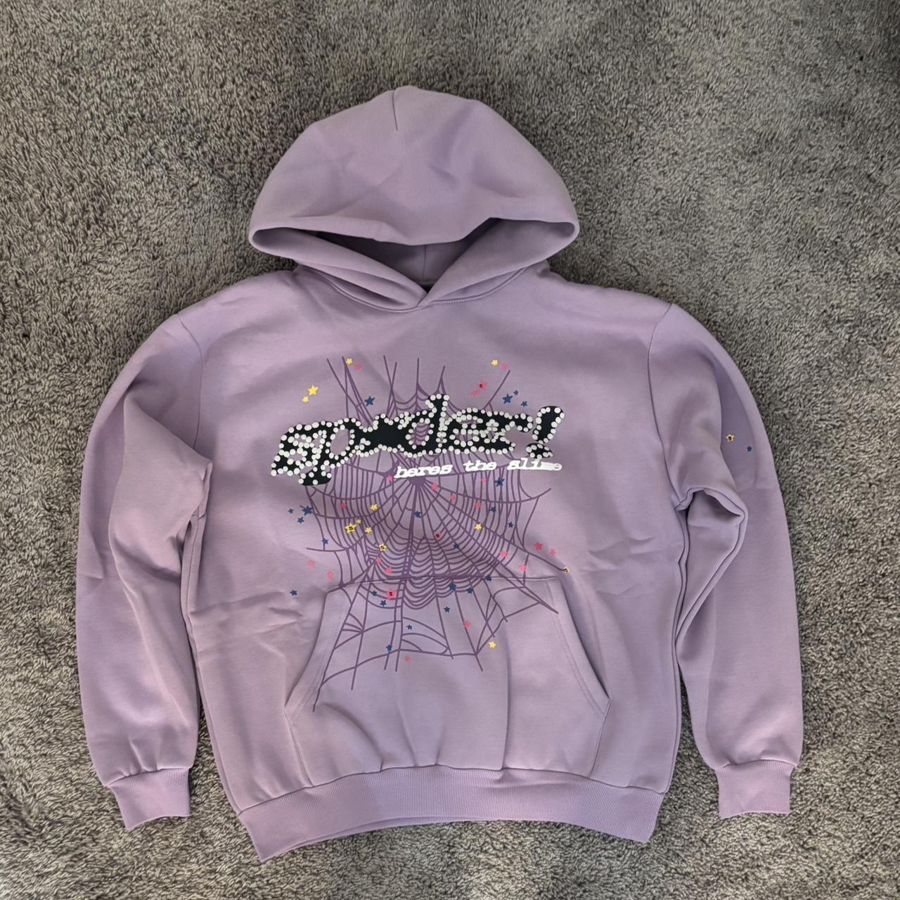 Size Large Purple Sp5der Hoodie Fast Shipping🚗‼️ | Depop