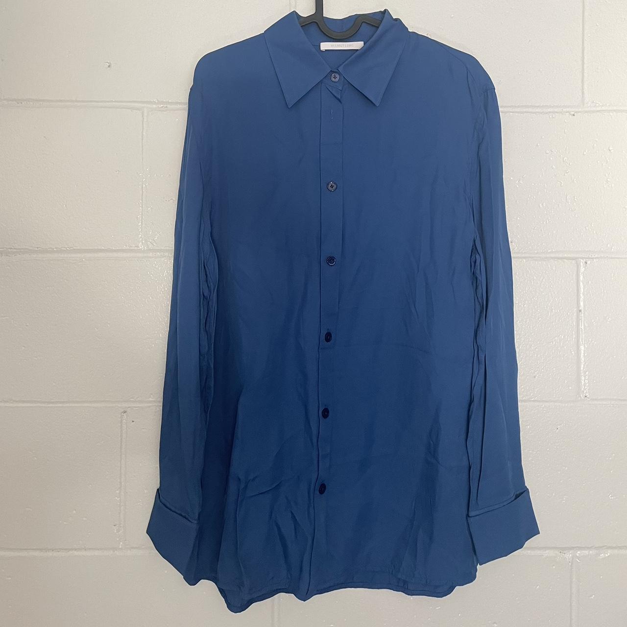 Helmut Lang Blue Shirt New, without tag, never worn... - Depop
