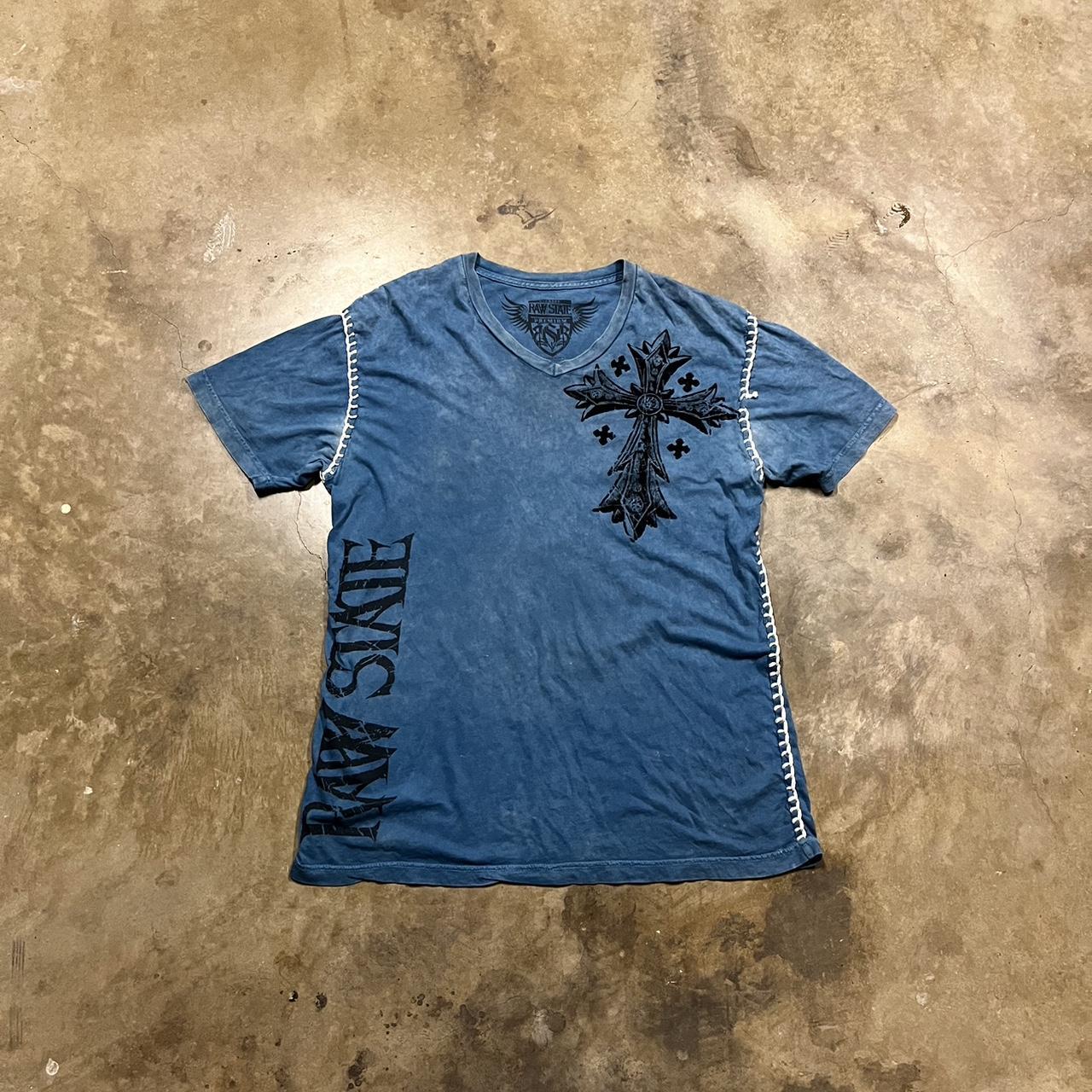 Raw State Affliction Style Tee - Depop
