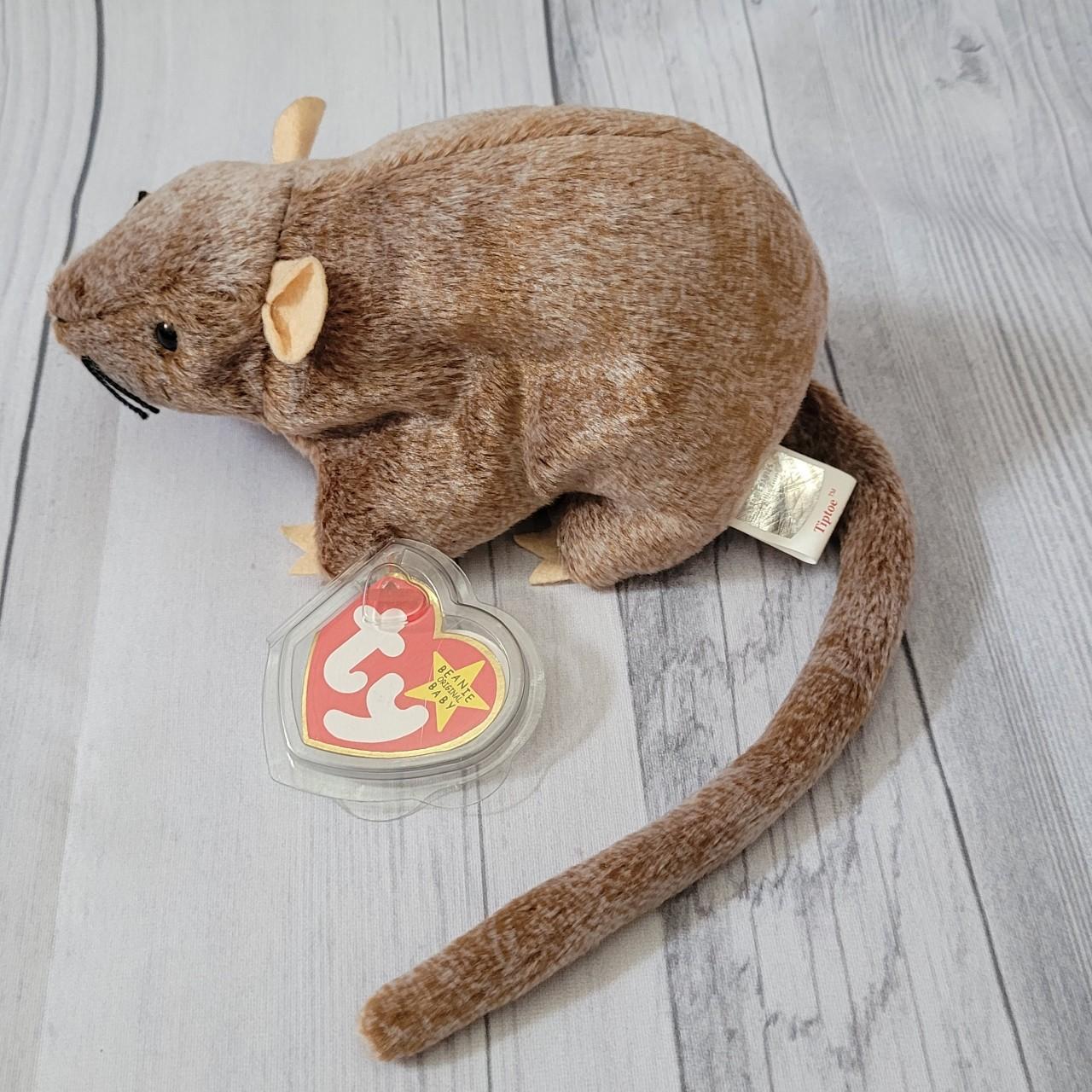 Ty Beanie Babies Tiptoe the Rat Long tail new #Rat... - Depop