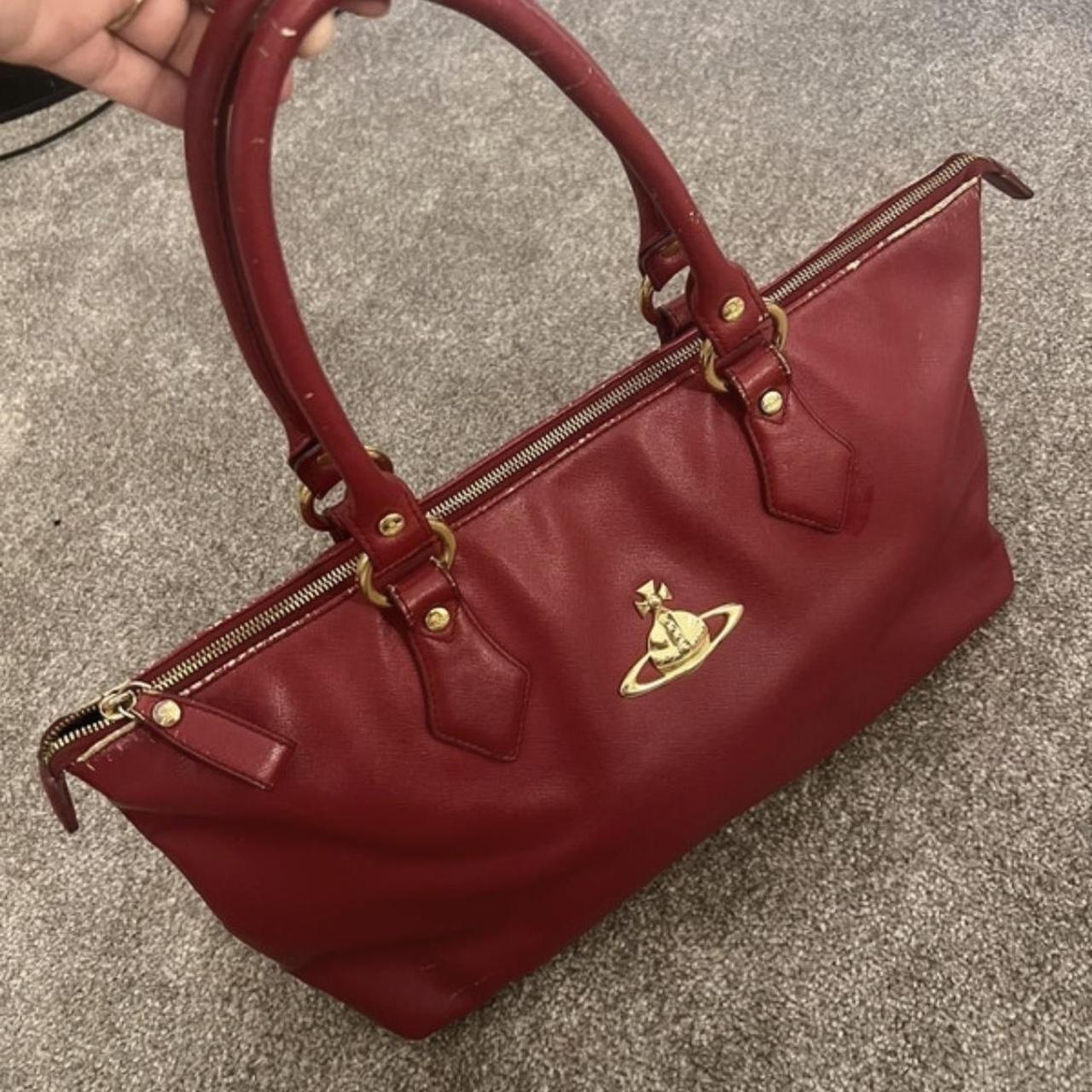 Red Vivienne Westwood bag original has some scuff... - Depop