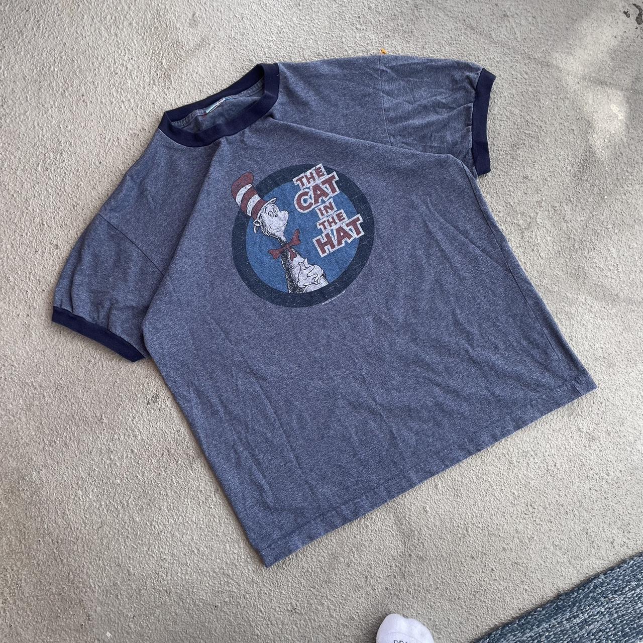 early 2000s cat in the hat tee sick dr. suess shirt... - Depop
