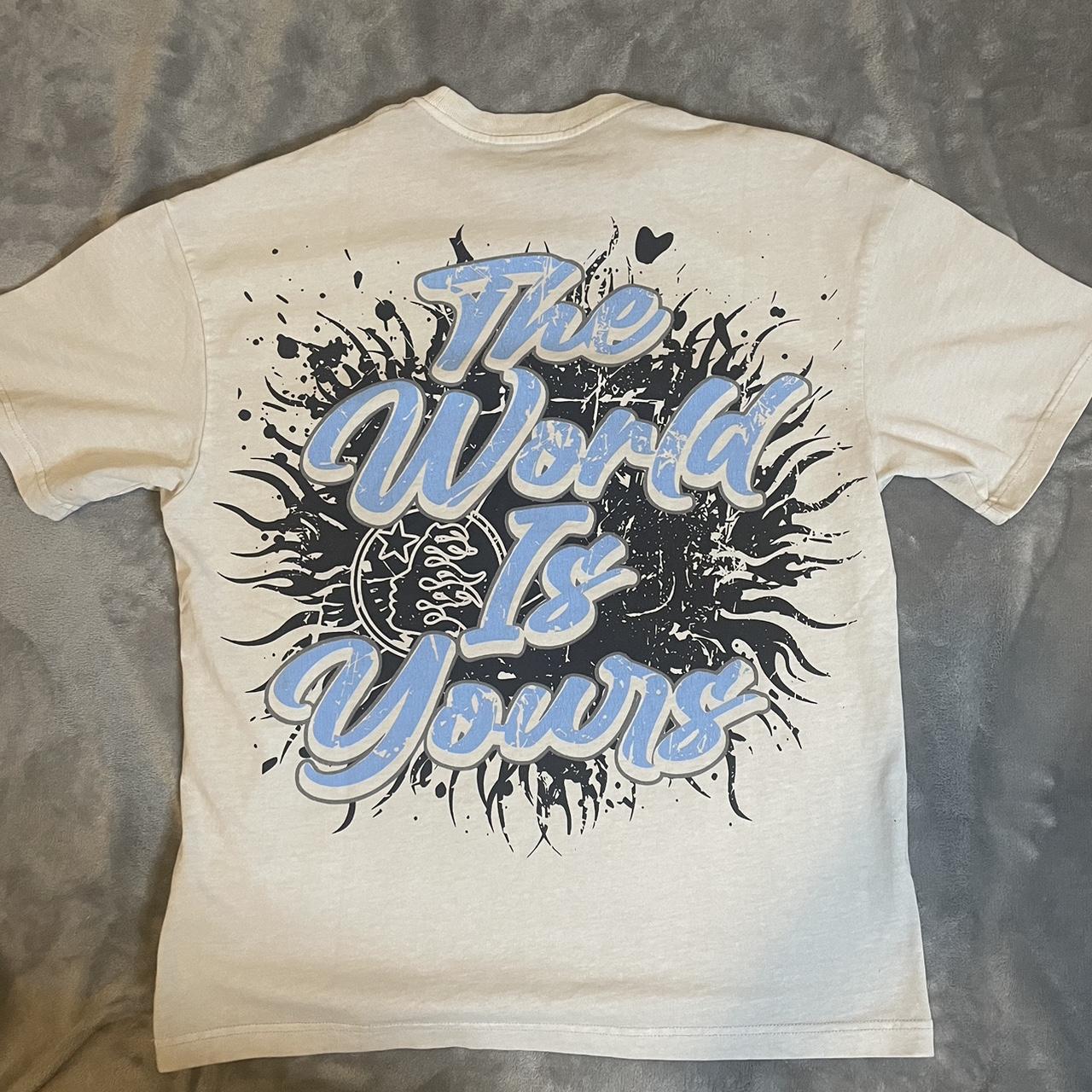 Medium oversized Hellstar “The World Is Yours”... - Depop