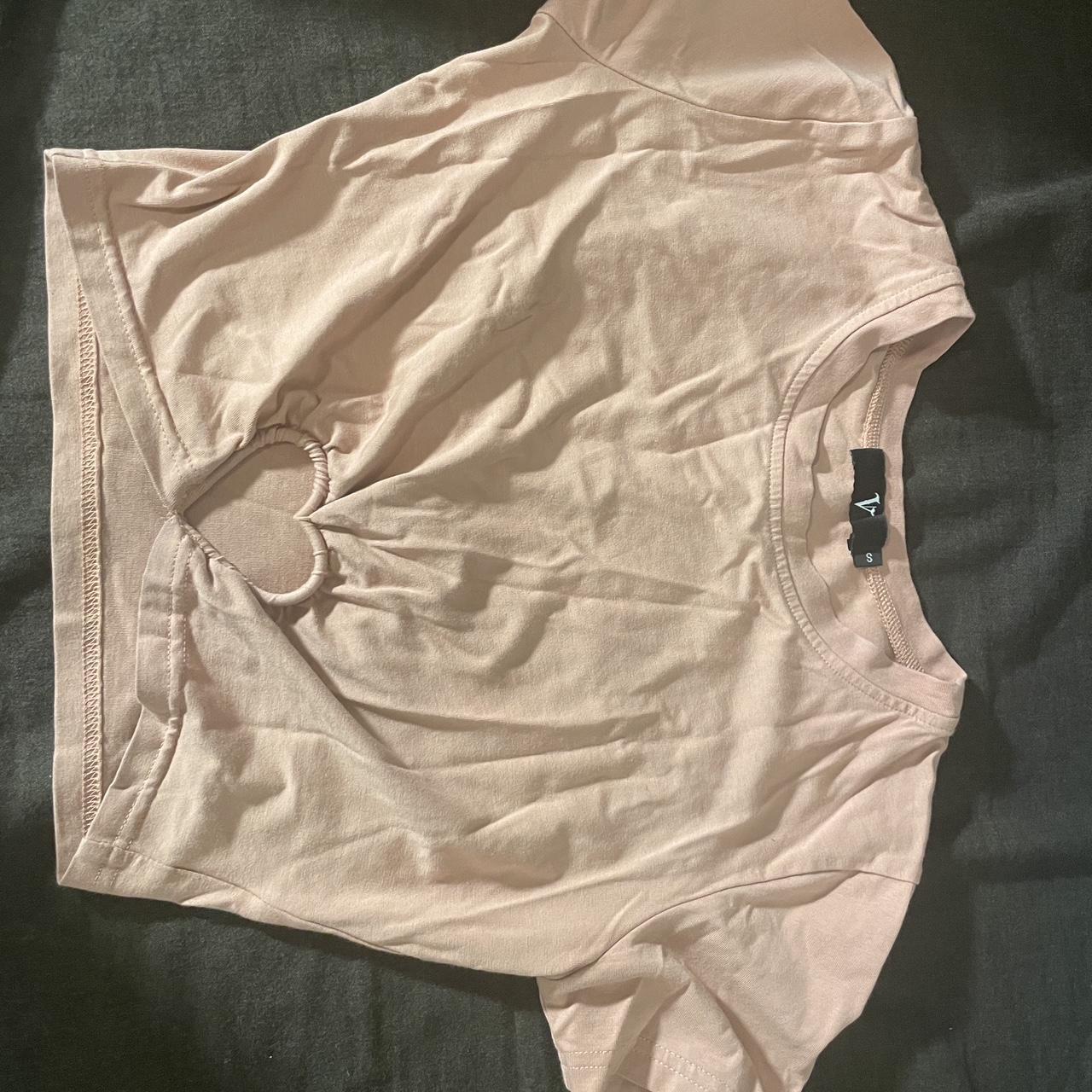 Pink heart crop top - Depop