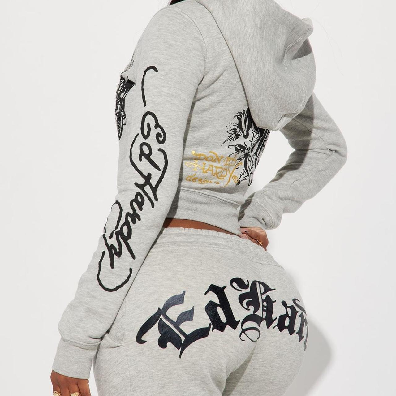 - grey ed hardy sweatsuit - brand new - size... - Depop