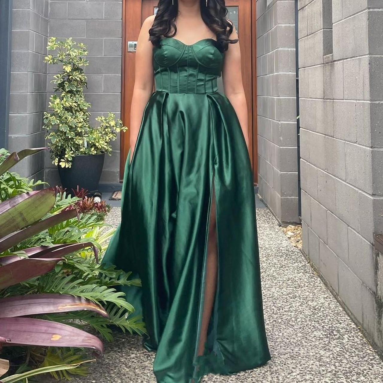 Custom corset formal dress Only worn once Size... - Depop