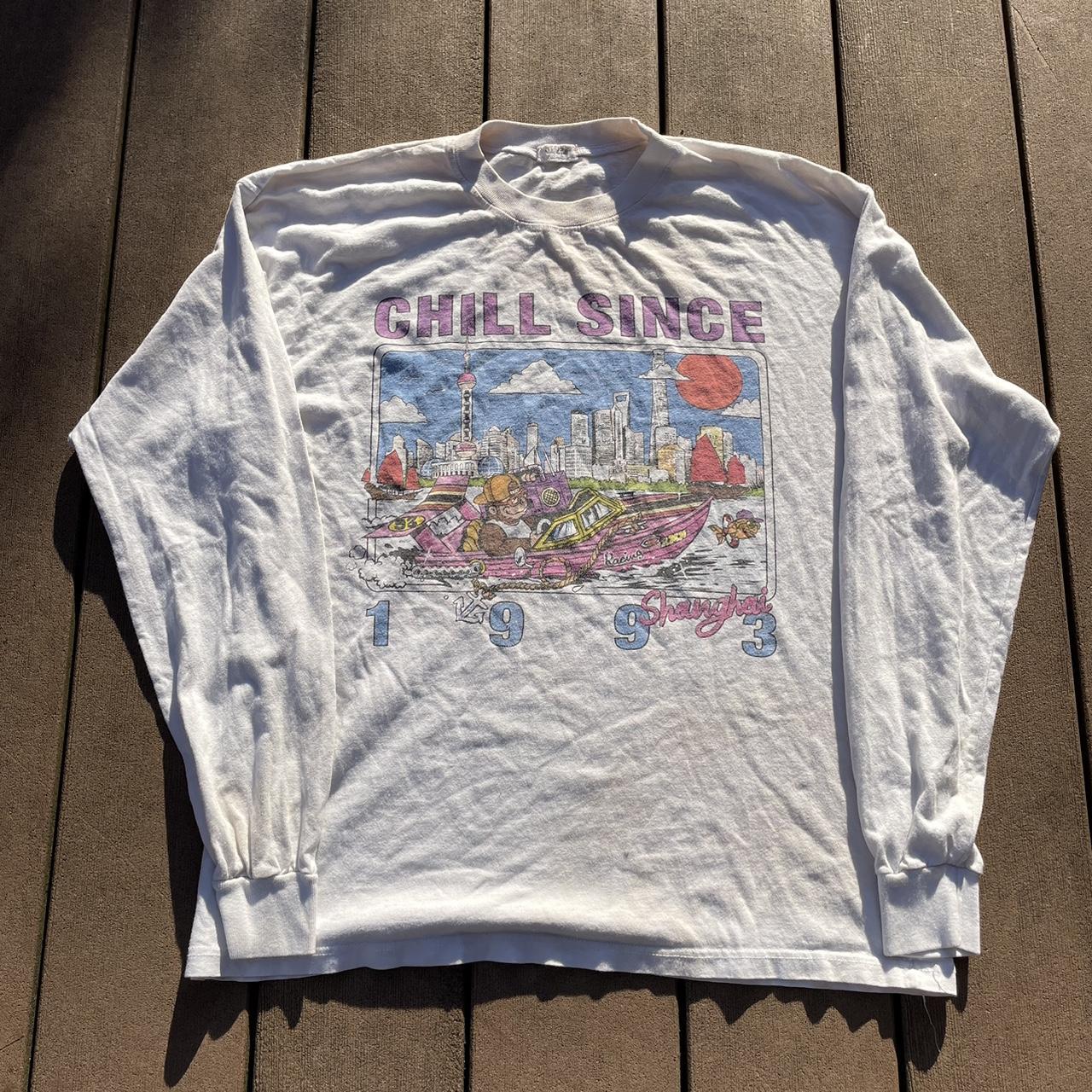 Vintage Chill Since 1993 long sleeve t size:L fits M - Depop