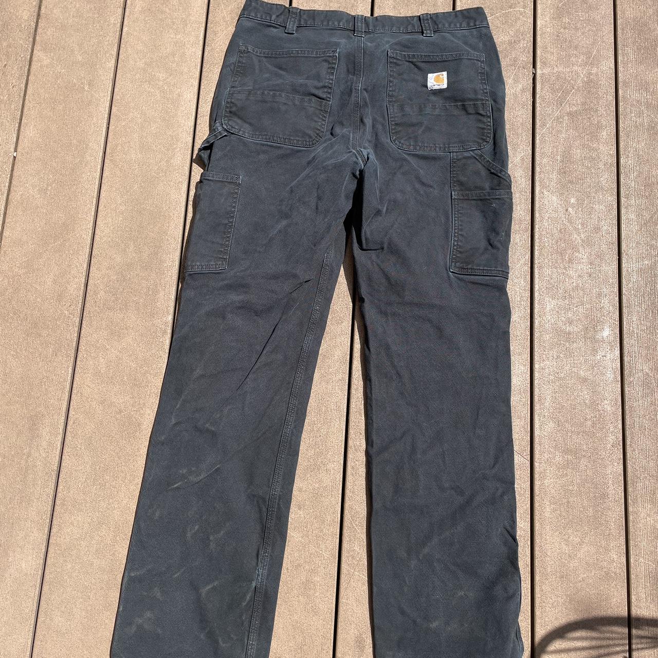 Vintage Carhartt black double knees size:34 - Depop