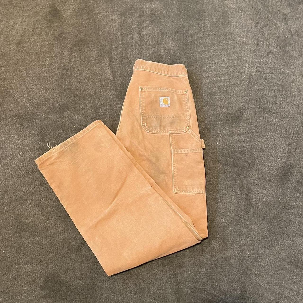 Vintage made in the USA Carhartt double knees... - Depop