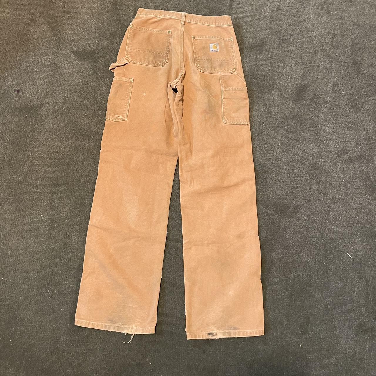 Vintage made in the USA Carhartt double knees... - Depop