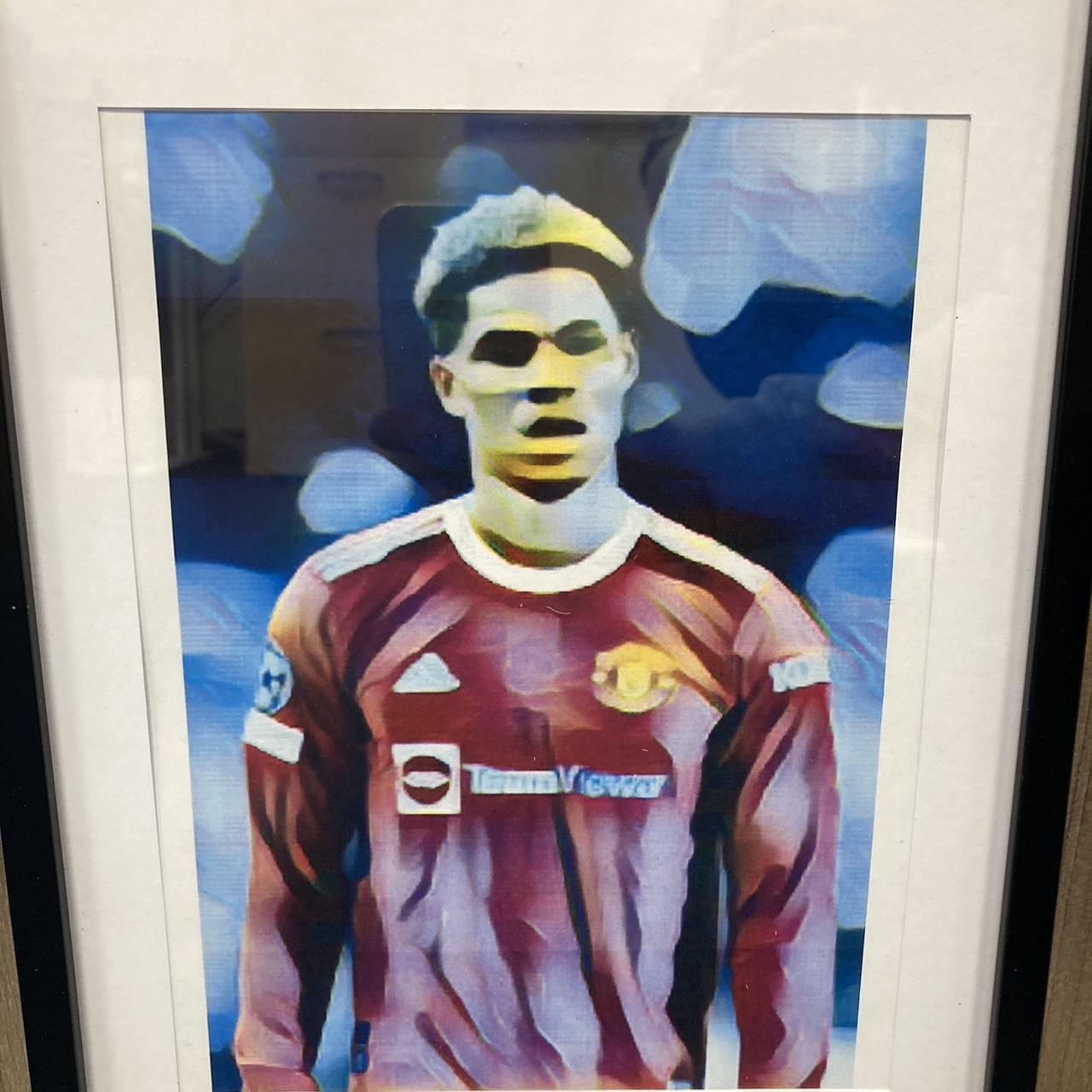 Black A4 plastic George picture frame with Marcus... - Depop